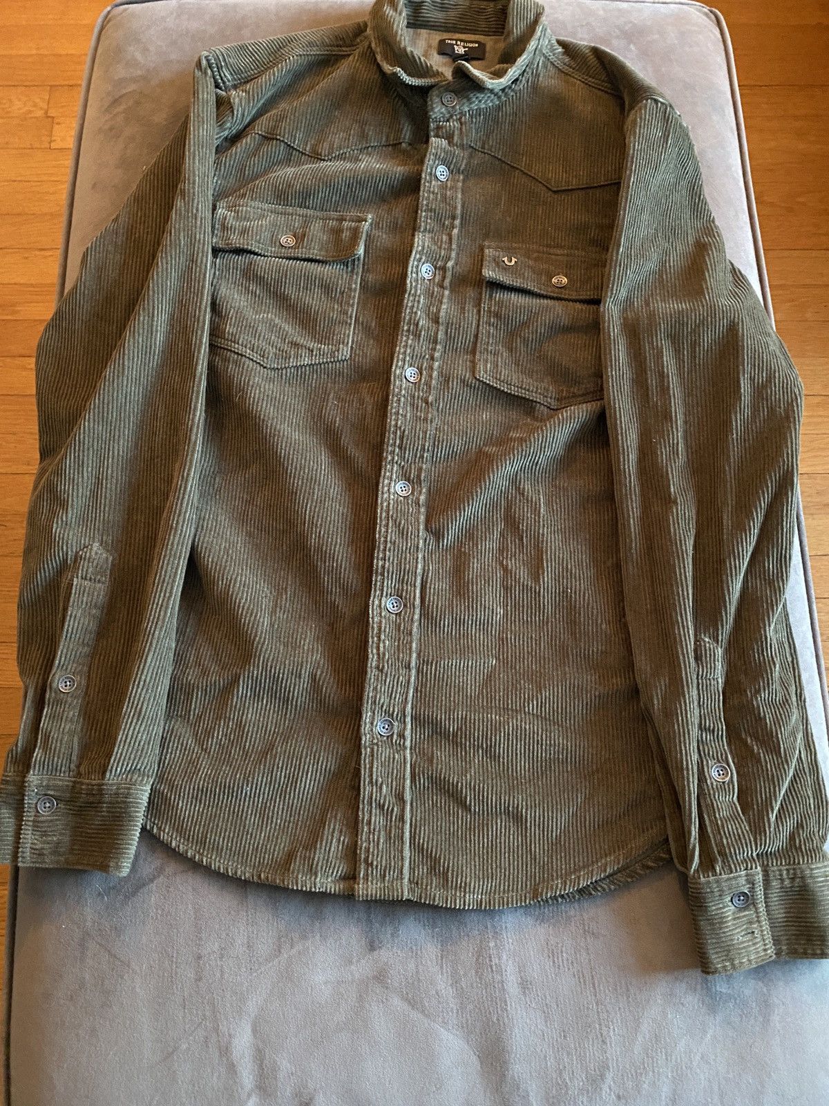 Streetwear × True Religion × Vintage True Religion Olive Green Corduroy ...