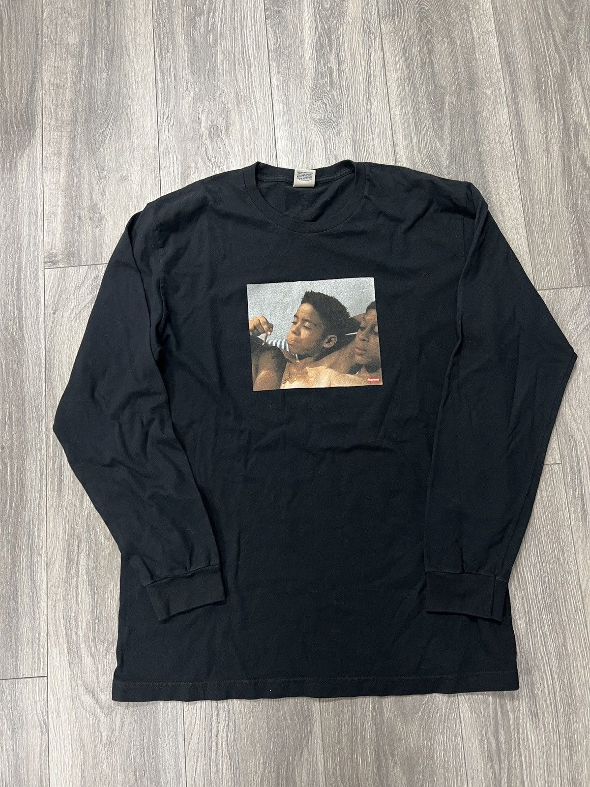 Supreme Supreme Jesus Christ What Happened Kids Blunt Tee Black | Grailed