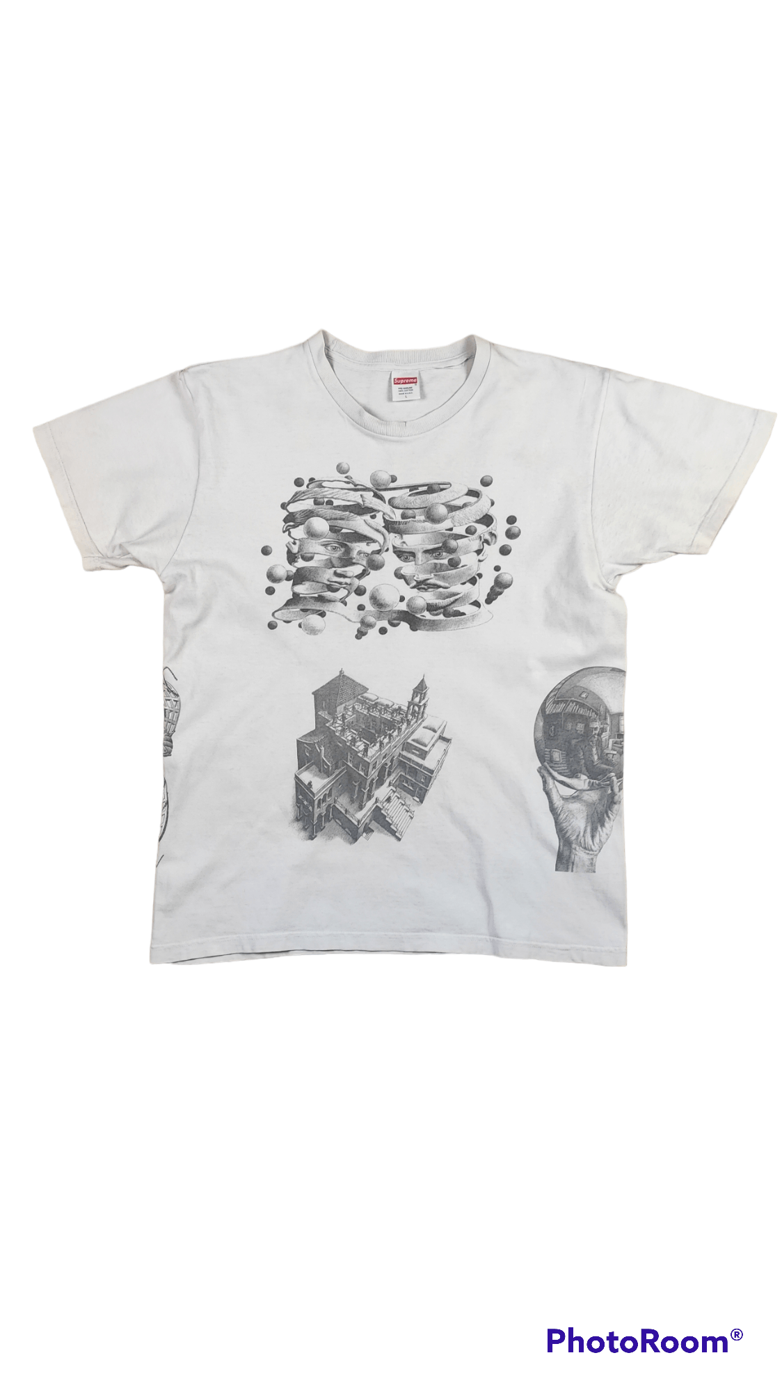 Art × Streetwear × Supreme Supreme MC Escher Collage tee white | Grailed