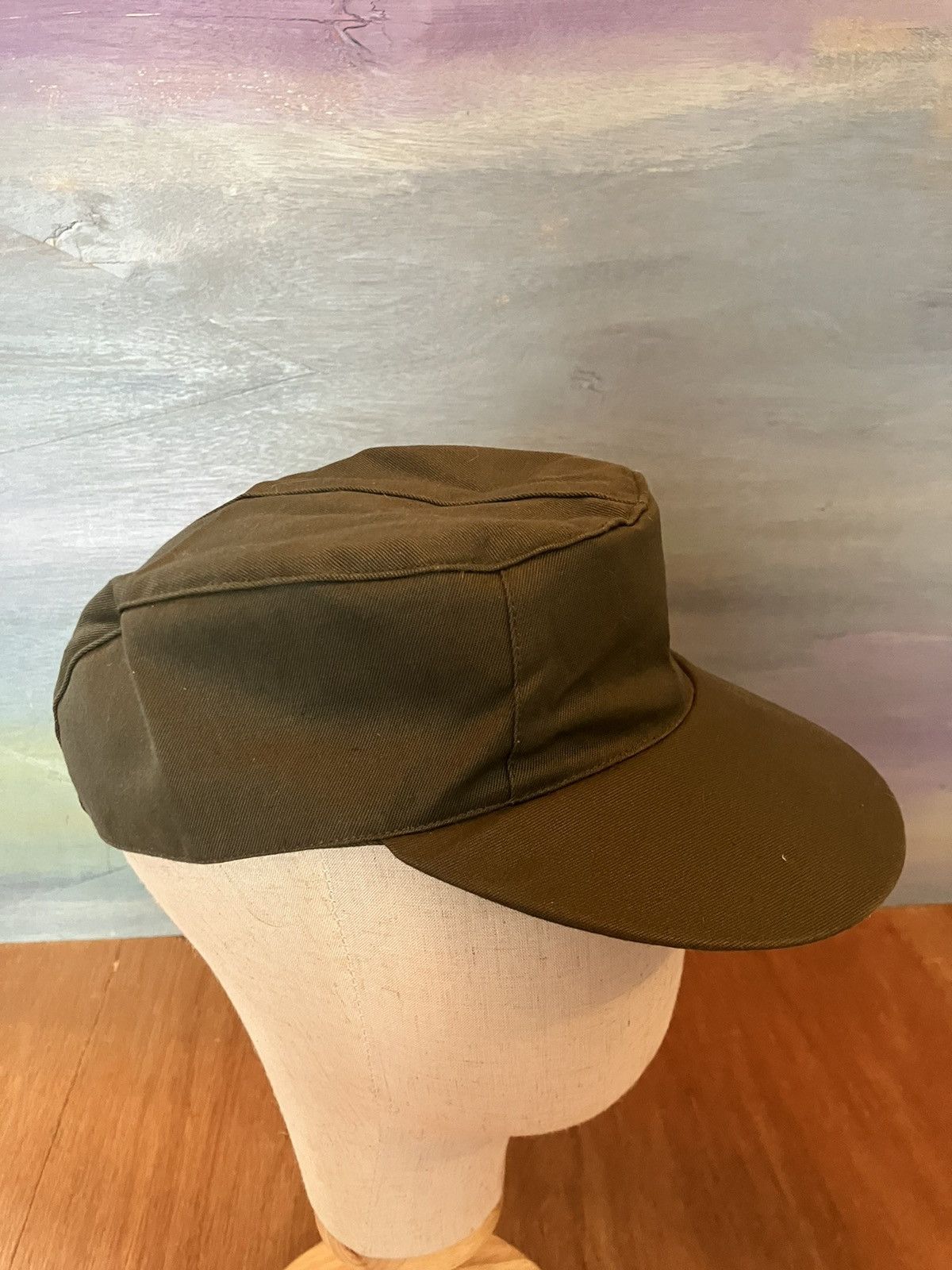 Military × Vintage Vintage Military Cap Five Panel Olive Green Army Hat ...