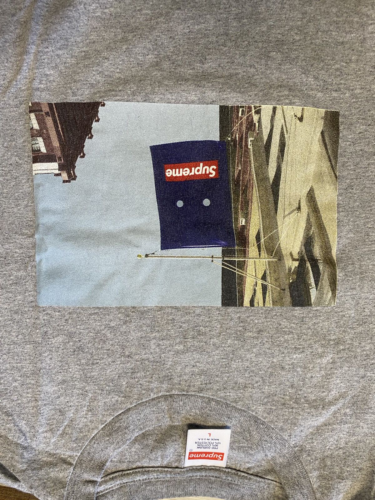 Supreme Supreme Banner Tee Grey/Gray FW19 | Grailed