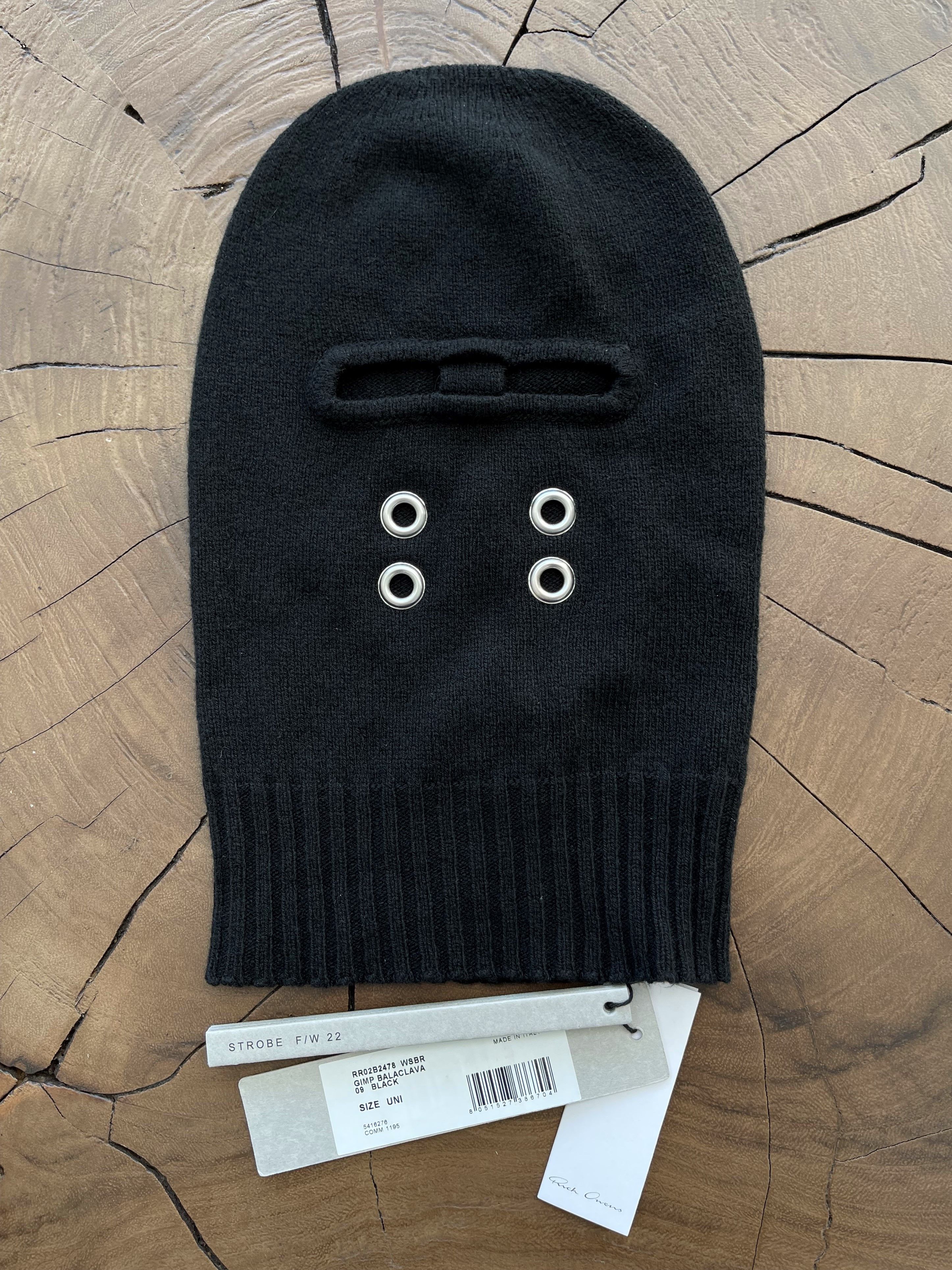 Rick Owens Iconic Black Runway Gimp Cashmere Blend Balaclava Shiesty ...