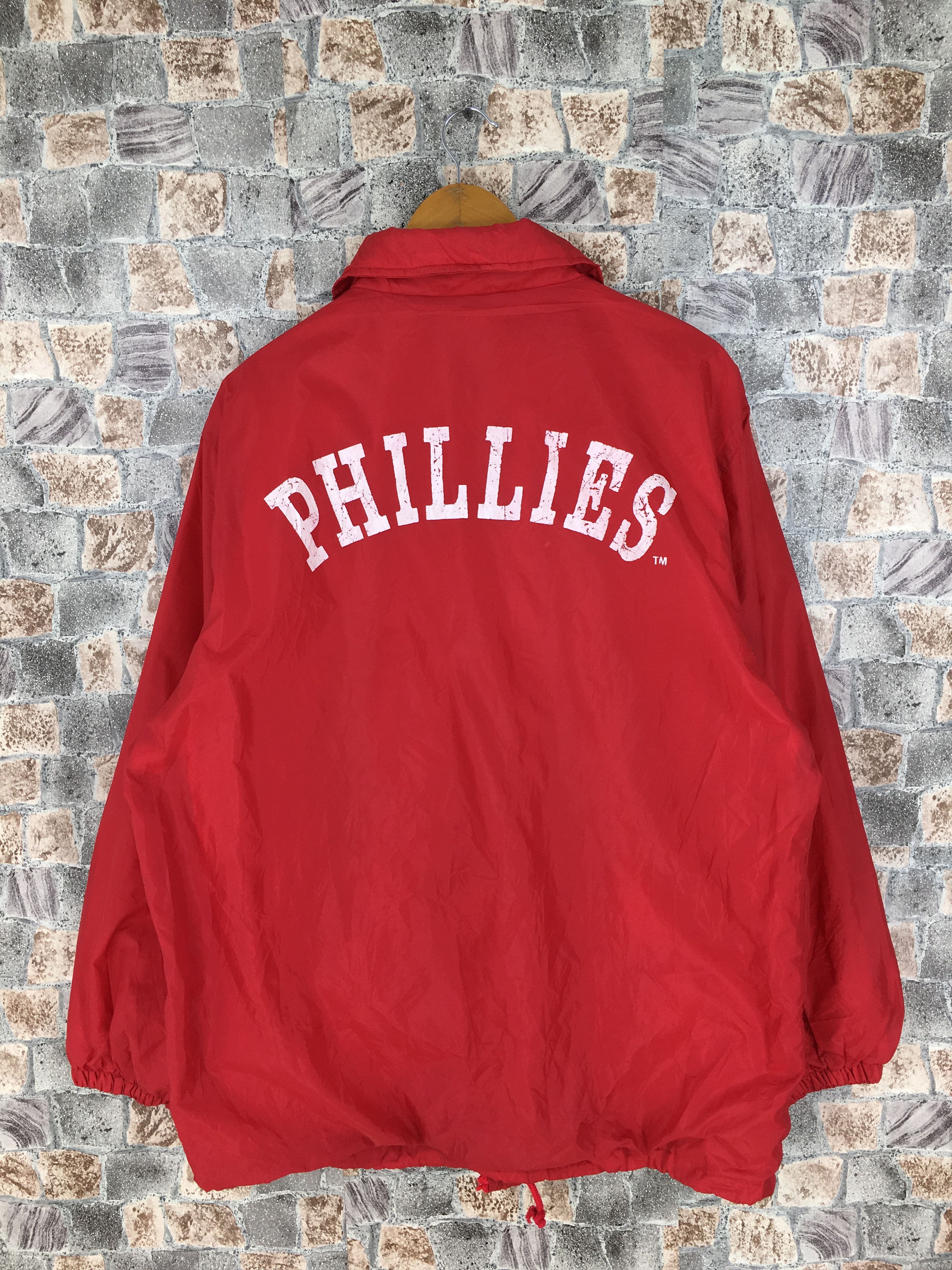 Windbreaker PHILLIES PHILADELPHIA Baseball Windbreaker Jacket XLarge ...