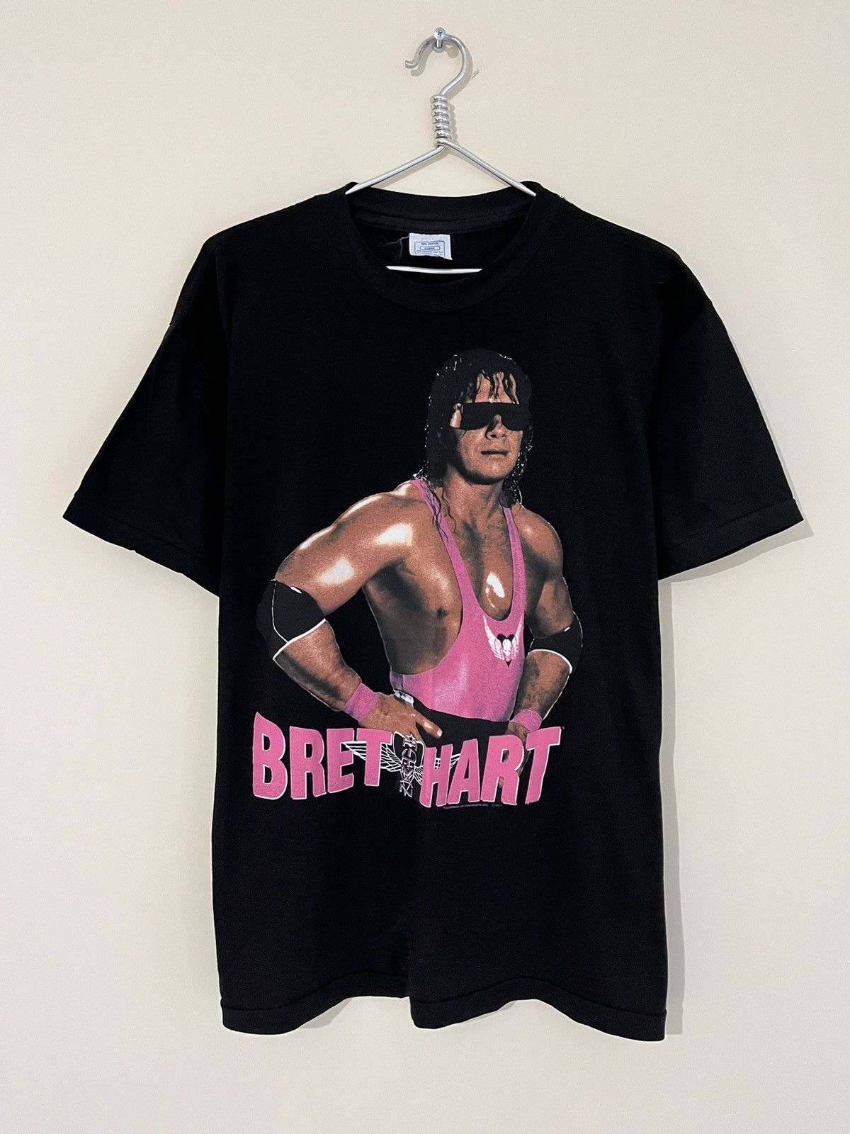 Vintage × Wwe × Wwf Bret Hart 1992 Vintage WWF Wrestling Tee T-Shirt ...
