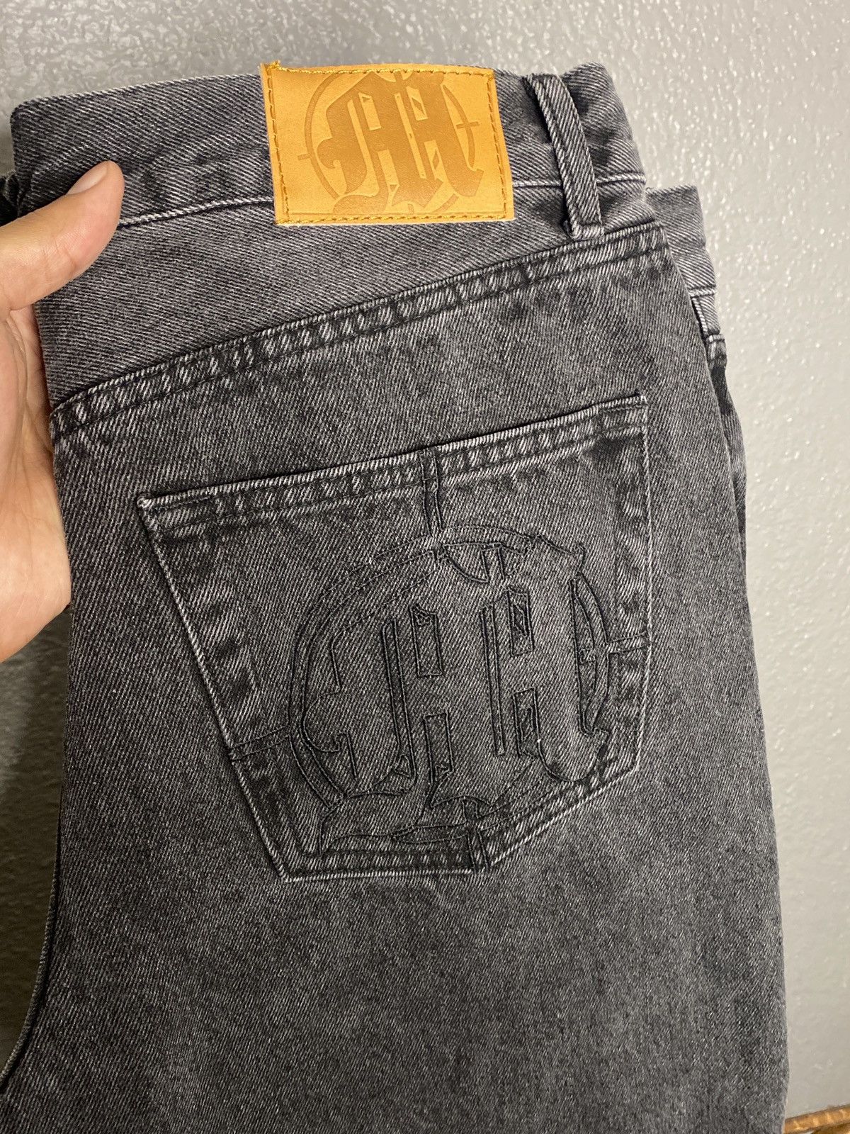 Menace Menace Embossed Denim Jeans x Black | Grailed
