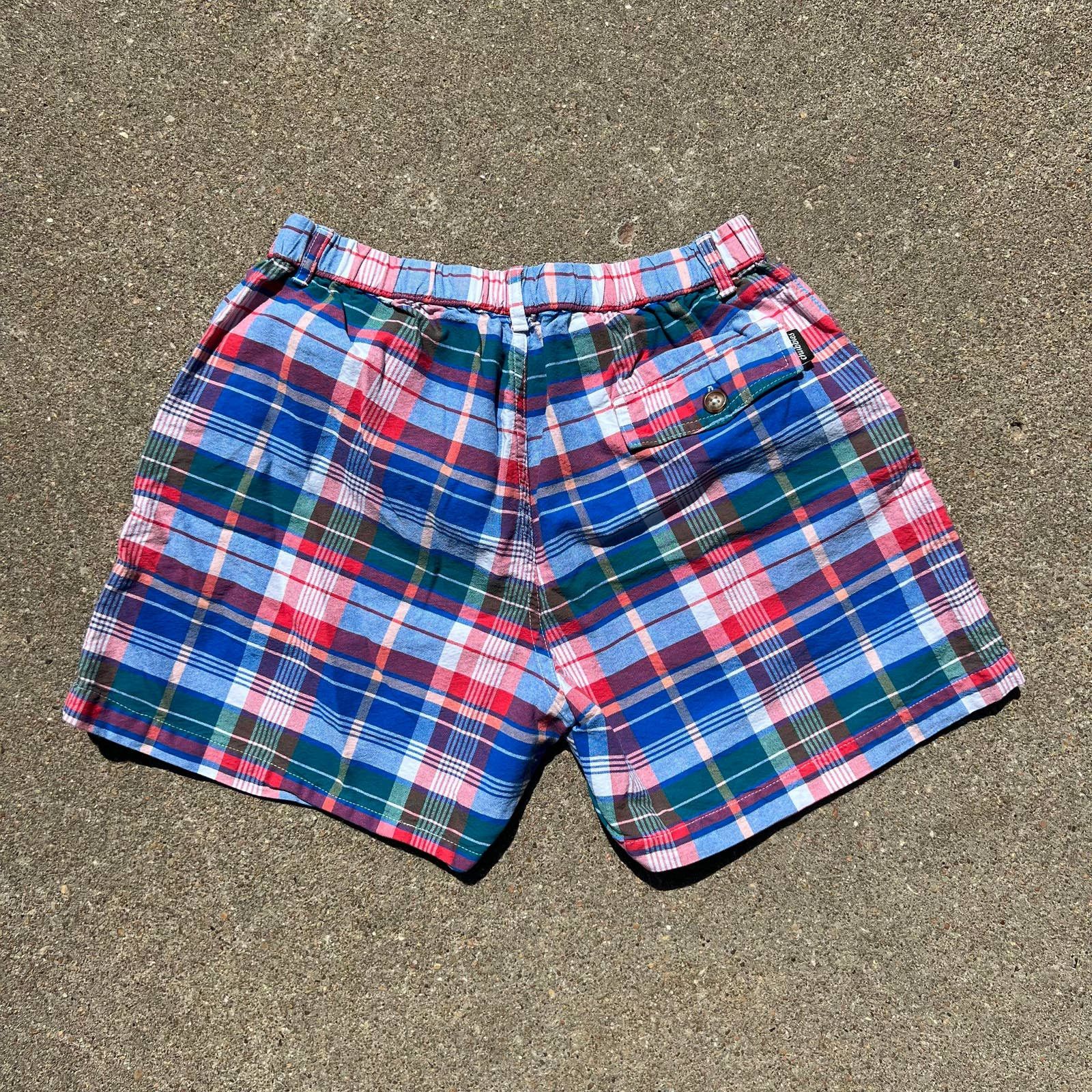 Chubbies Chubbies Blue Red Retro plaid 5" shorts elastic waist | Grailed