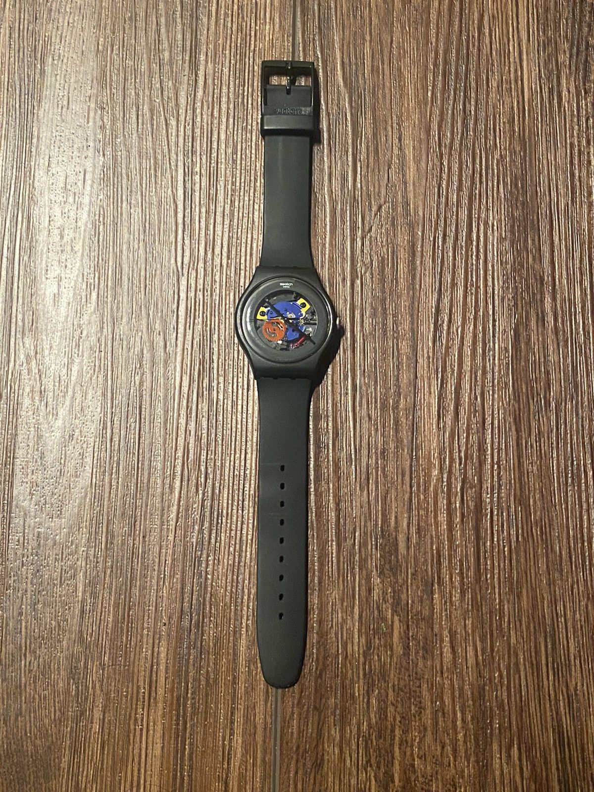 Swatch Swatch Black Lacquered Open Movement Skeleton Accesories | Grailed