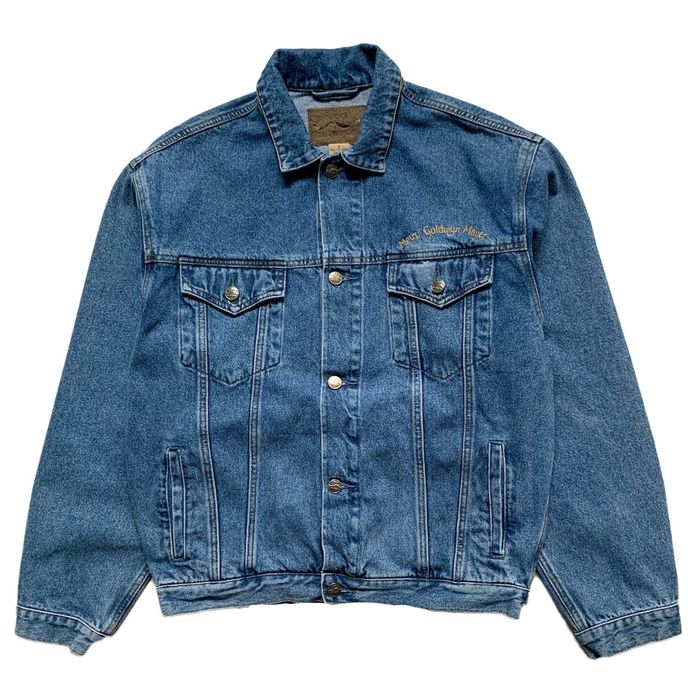 Vintage VTG MGM METRO GOLDWYN MAYER TIGER EMBROIDERED DENIM JACKET ...