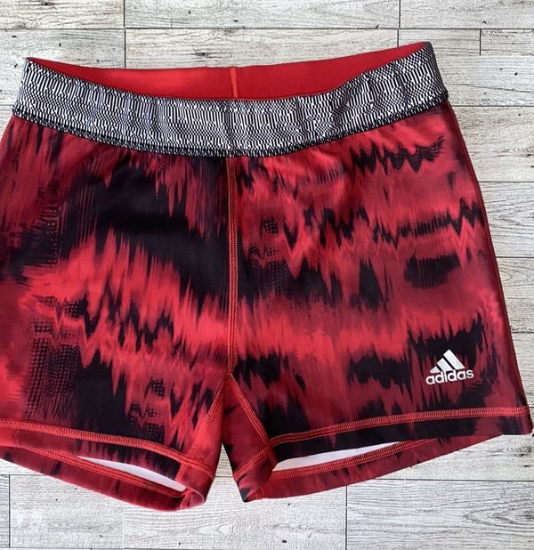 Adidas Adidas Tech Fit, Retro Deadstock, Fire Red, Athletic Shorts ...