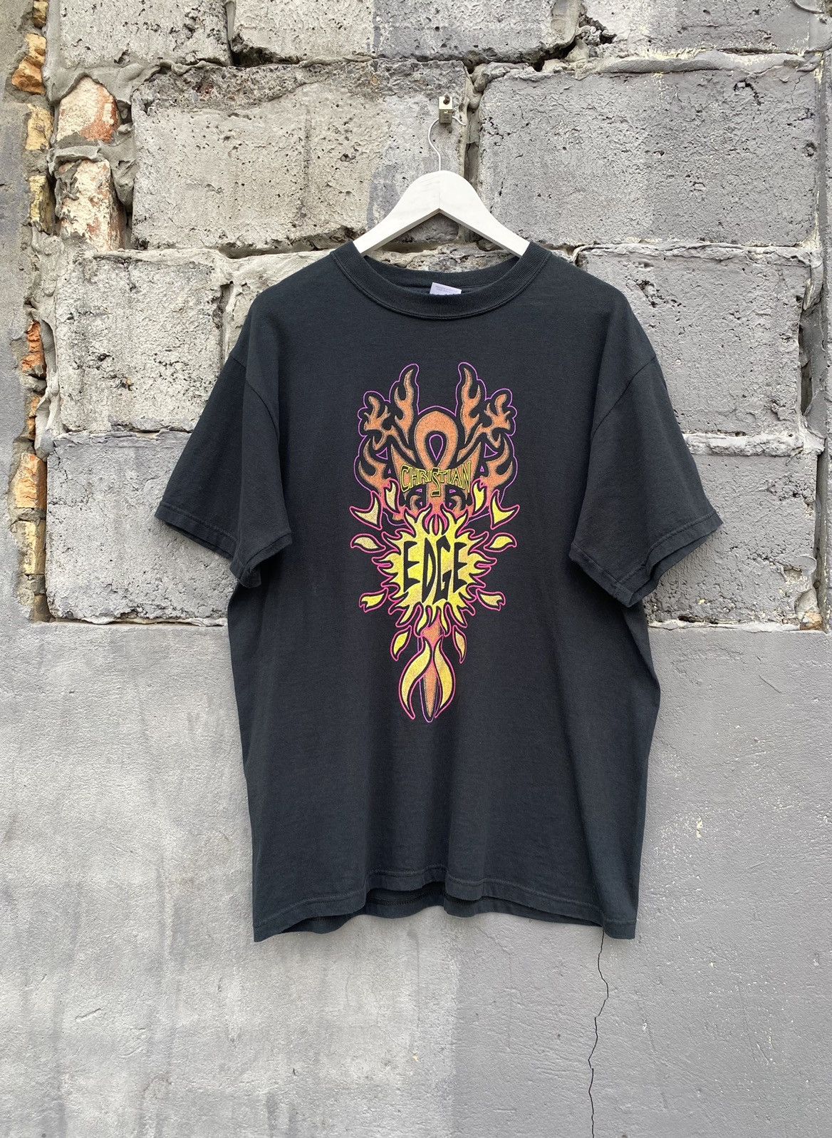 Vintage Vintage 90s WWF Christian Edge Wrestling Tee Cena Undertaker ...
