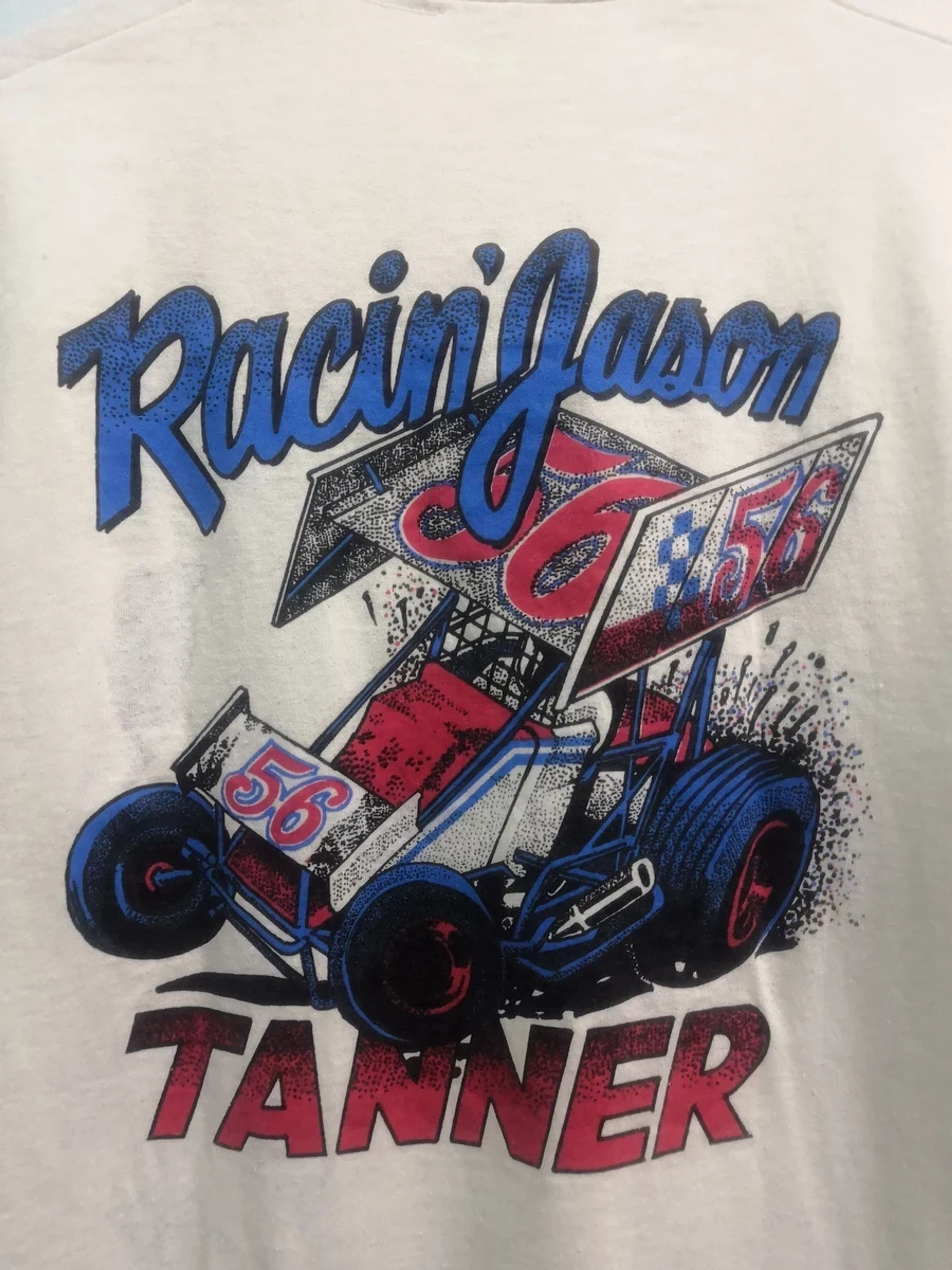 Vintage Vintage Jason Tanner Racing T shirt Signature Rare Stitches ...