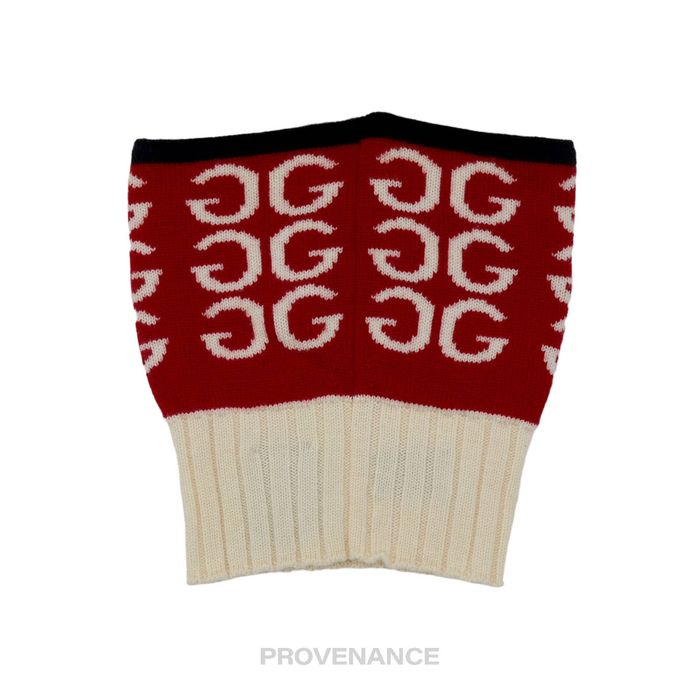Gucci 🔴 Gucci Half Face Mask Balaclava - GG Wool Knit Red/White | Grailed
