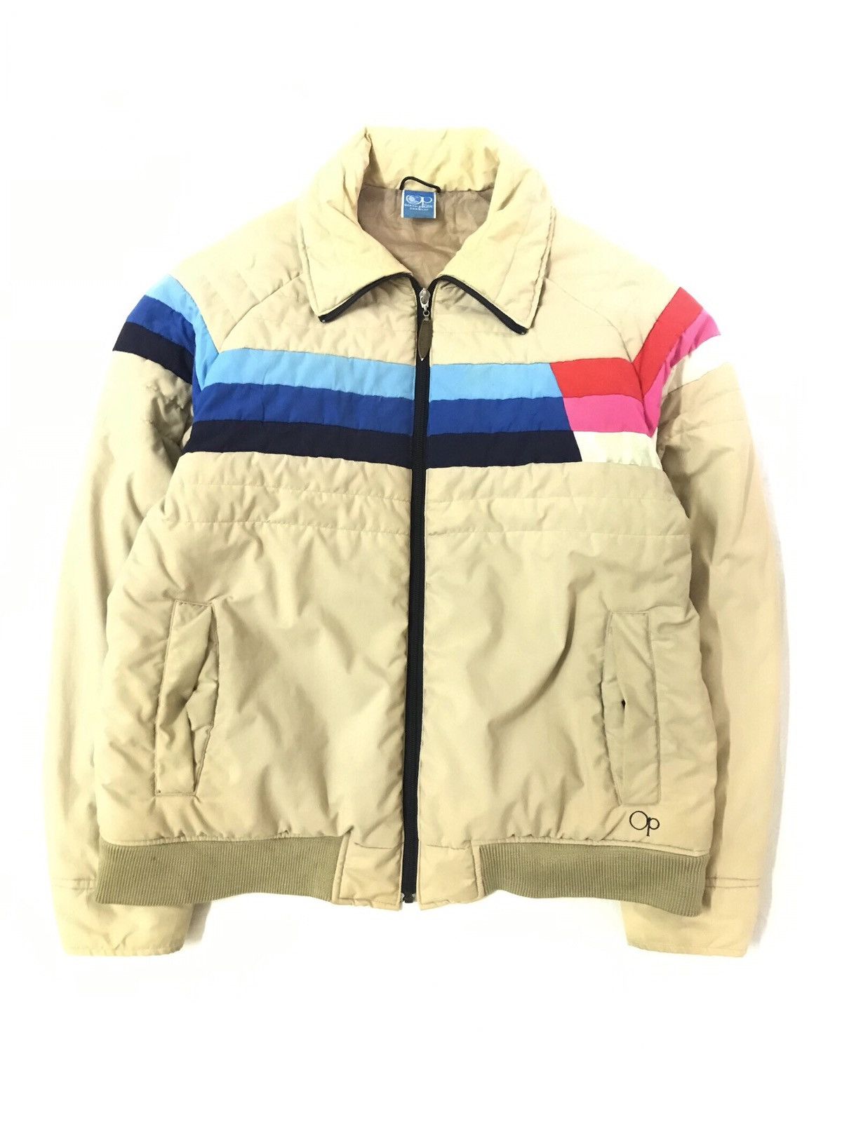 Ocean Pacific × Vintage 90s OCEAN PACIFIC Op Surfing Rainbow Puffer ...