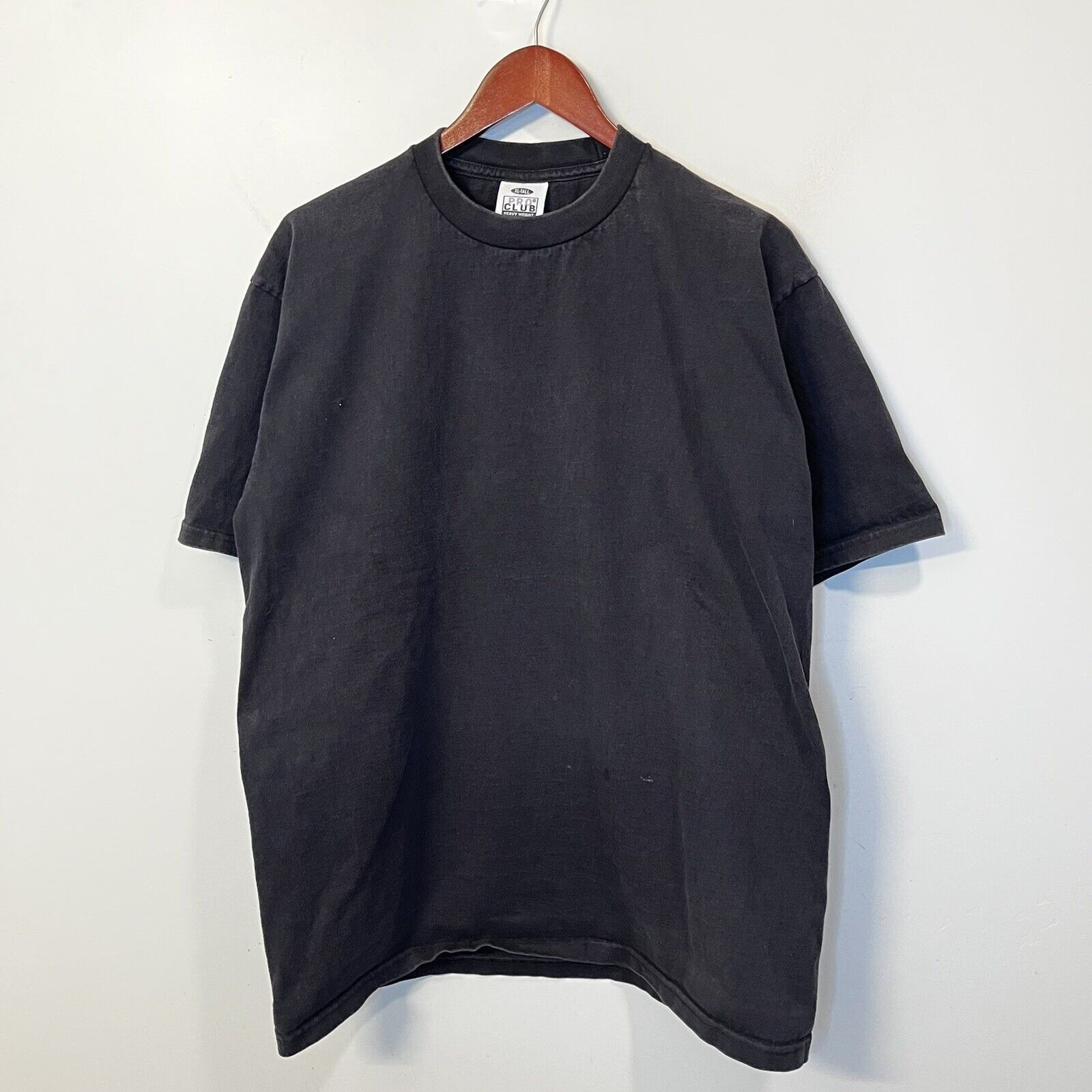Vintage Vintage Pro Club Heavy Weight Black Blank T-Shirt | Grailed