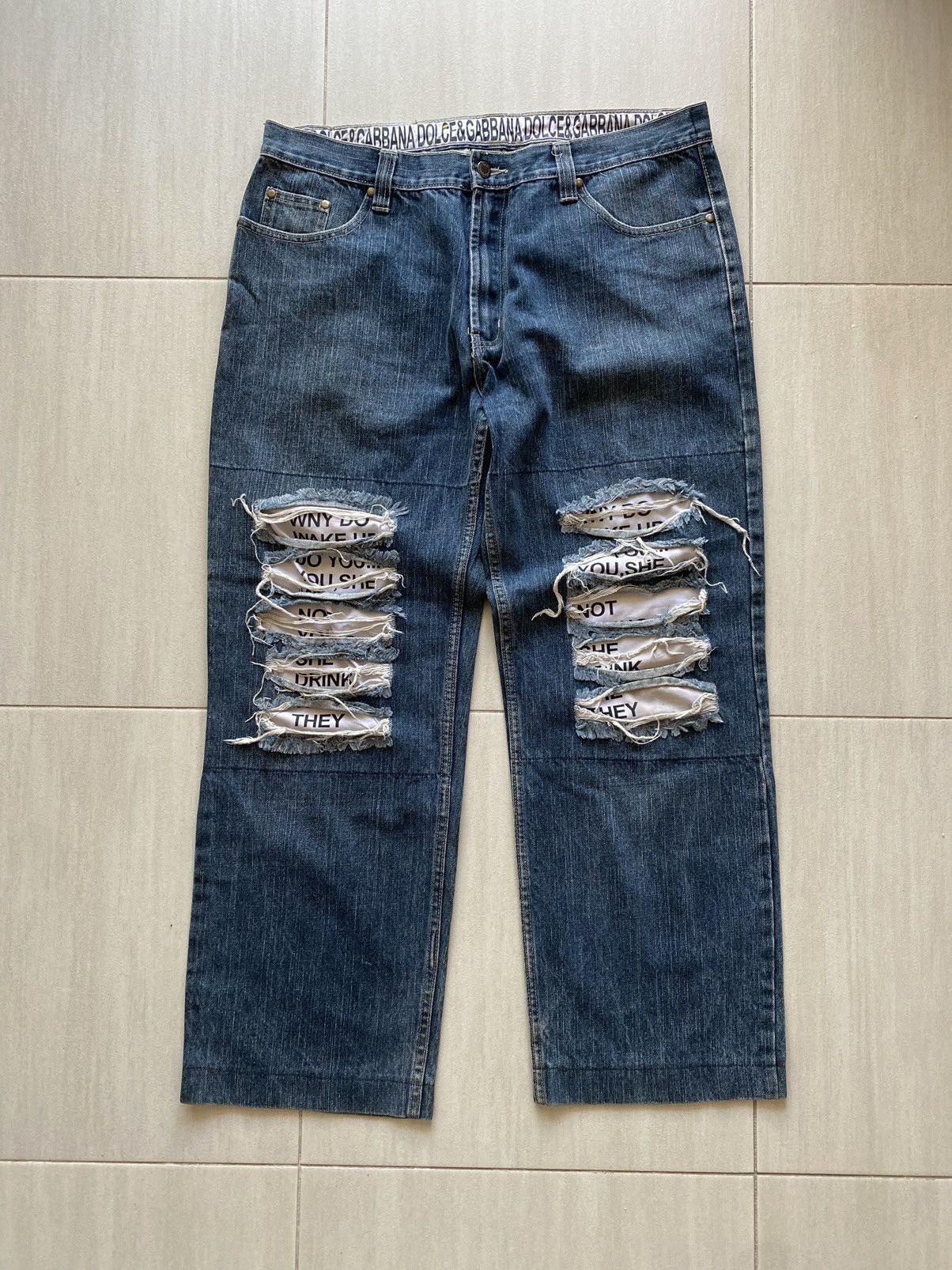 Dolce & Gabbana × Vintage Dolce Gabbana Poem Jeans 2006 | Grailed