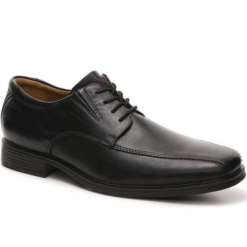 Clarks Clarks Mens Black Square Toe Leather Oxford Shoes 13 W 1Wide ...