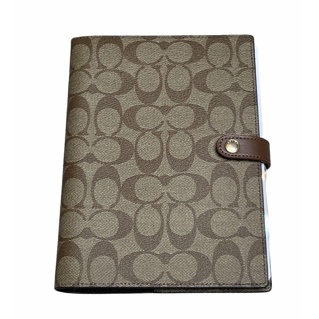 Coach Coach Notebook in Signature Canvas w/ Leather Lined Pages | Grailed