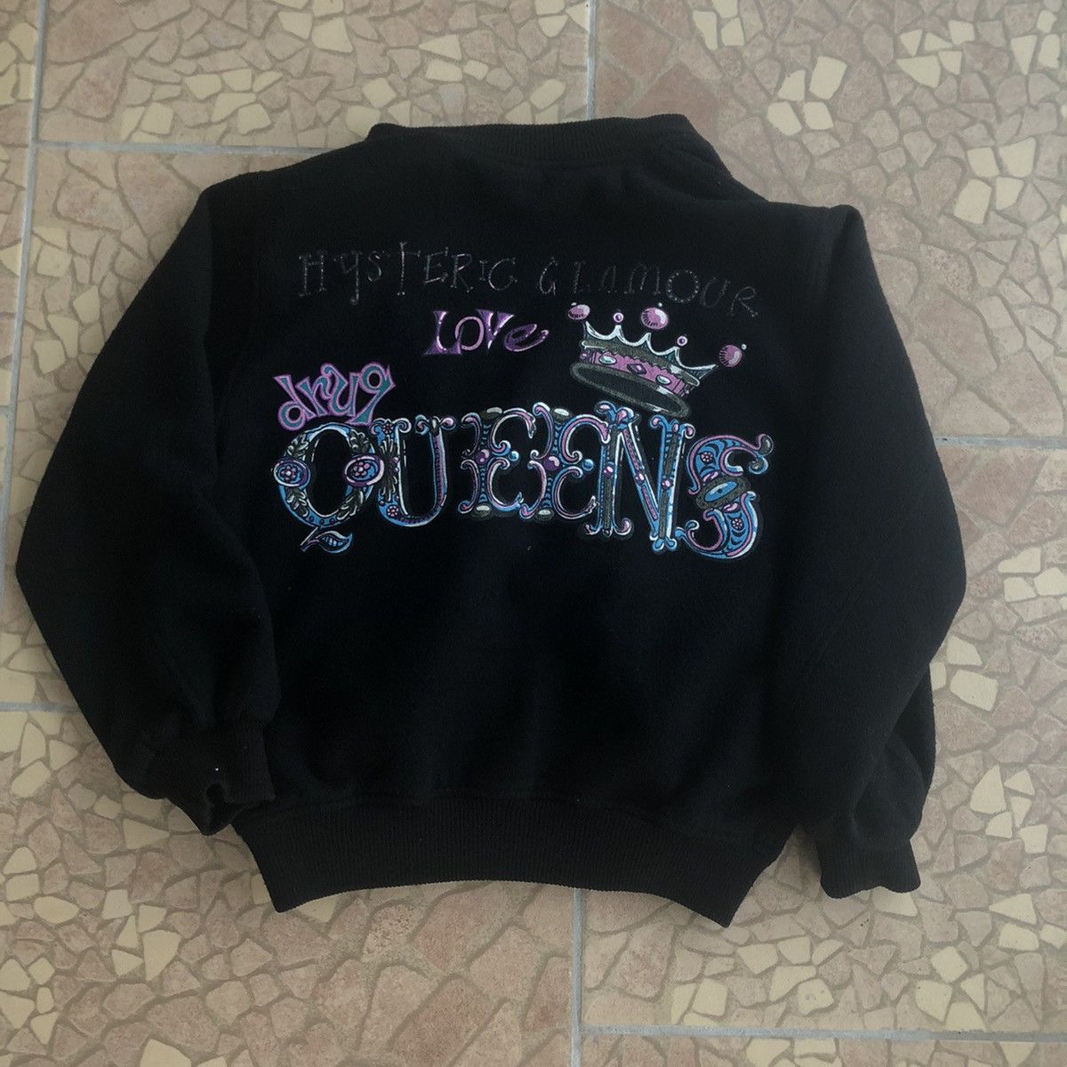 Hysteric Glamour Drug Love Queens Wool Varsity Jacket | Grailed