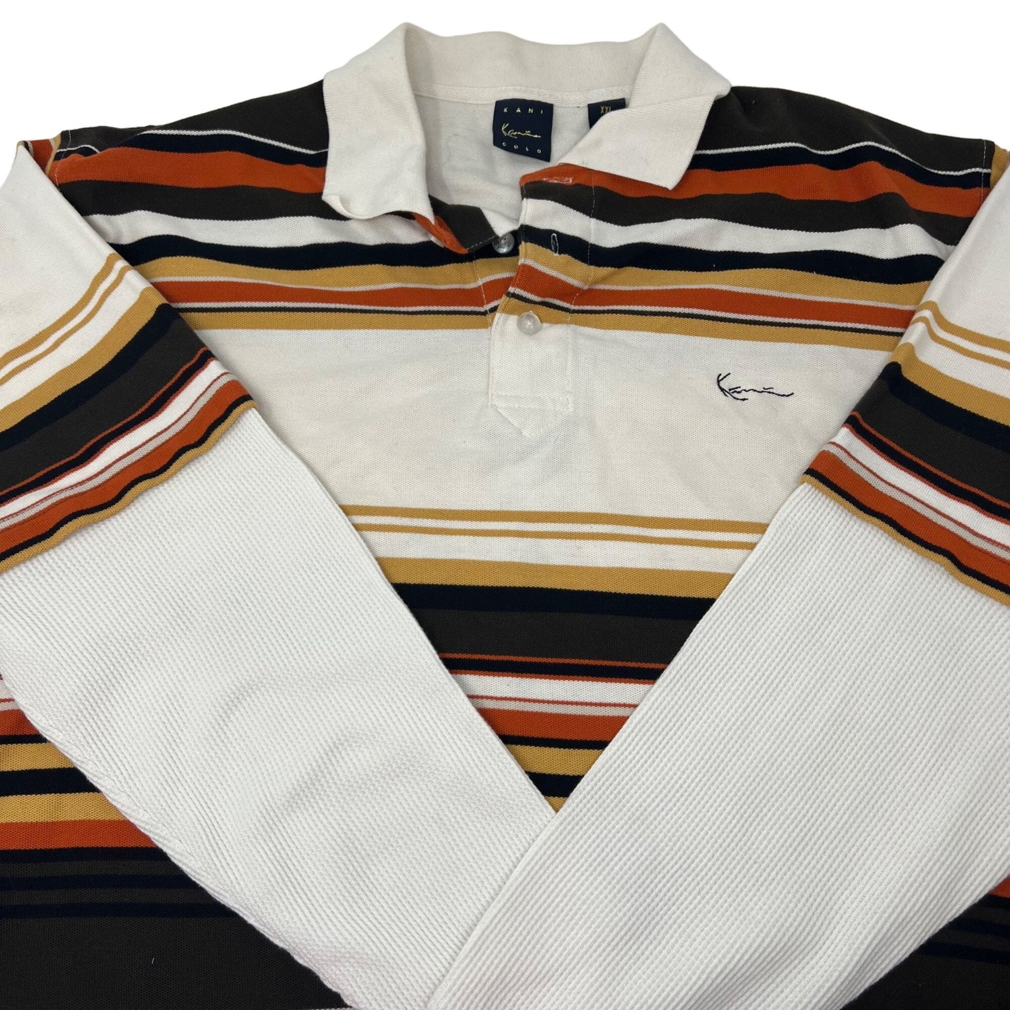 Vintage Vintage Kani Gold White Yellow Orange Gray Layered Look Polo ...