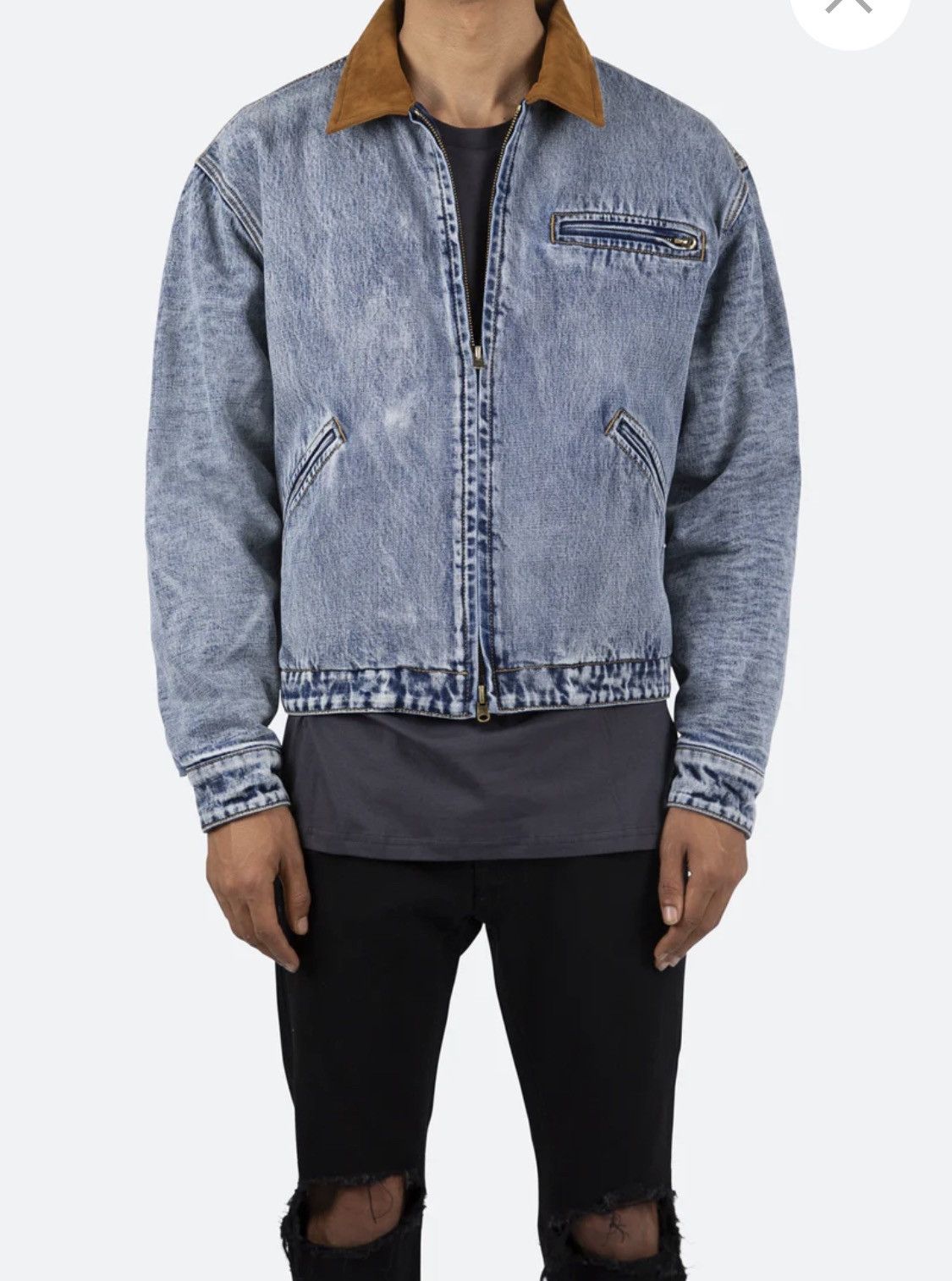 Mnml Mnml Collared Work Jacket Denim Grailed