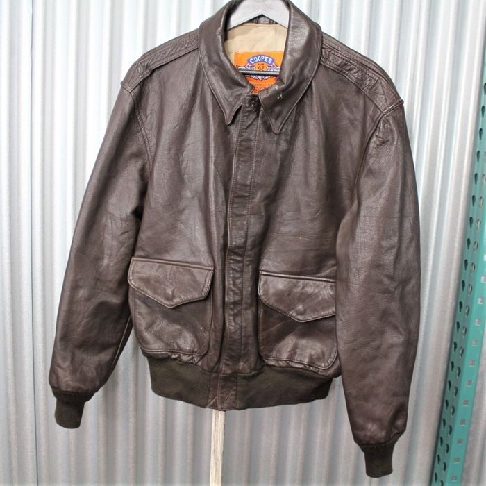 Cooper Vintage Cooper WWII Commemorative A-2 Flight Jacket Dark Bro ...