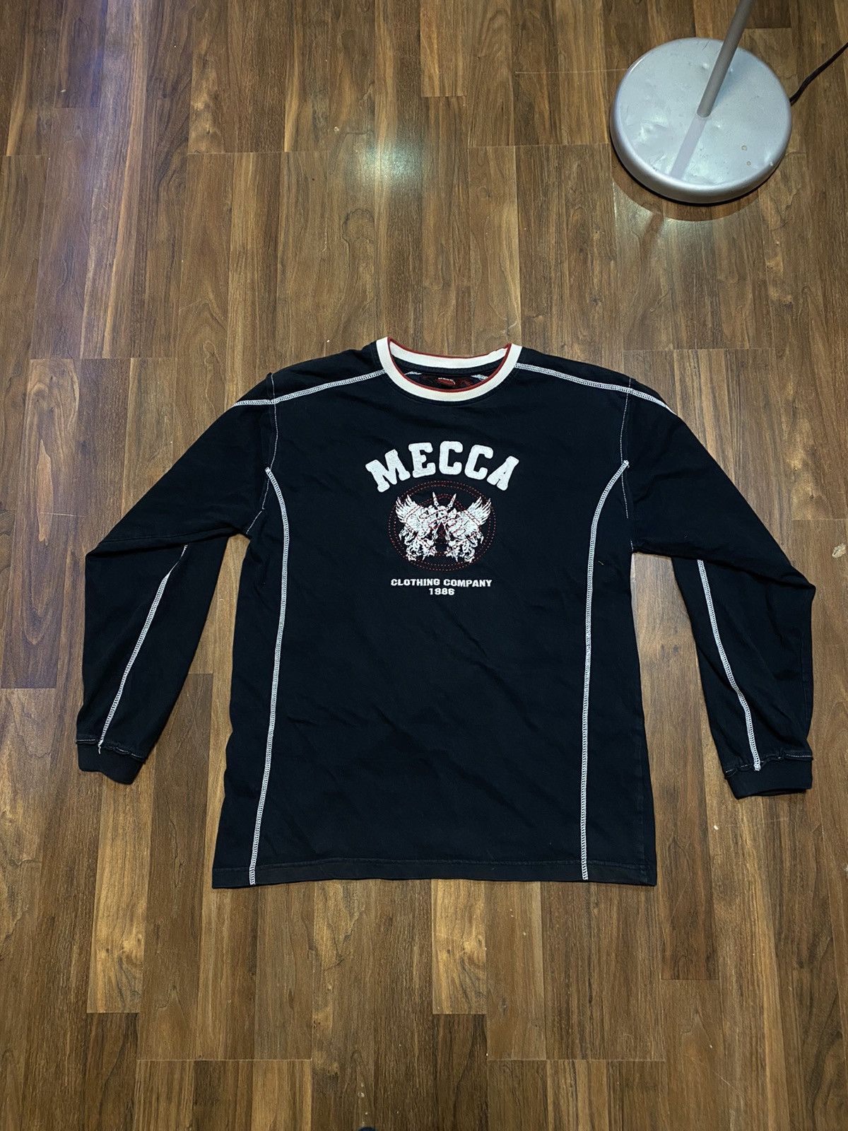 Mecca × Streetwear × Vintage Mecca contrast stitch long sleeve shirt ...