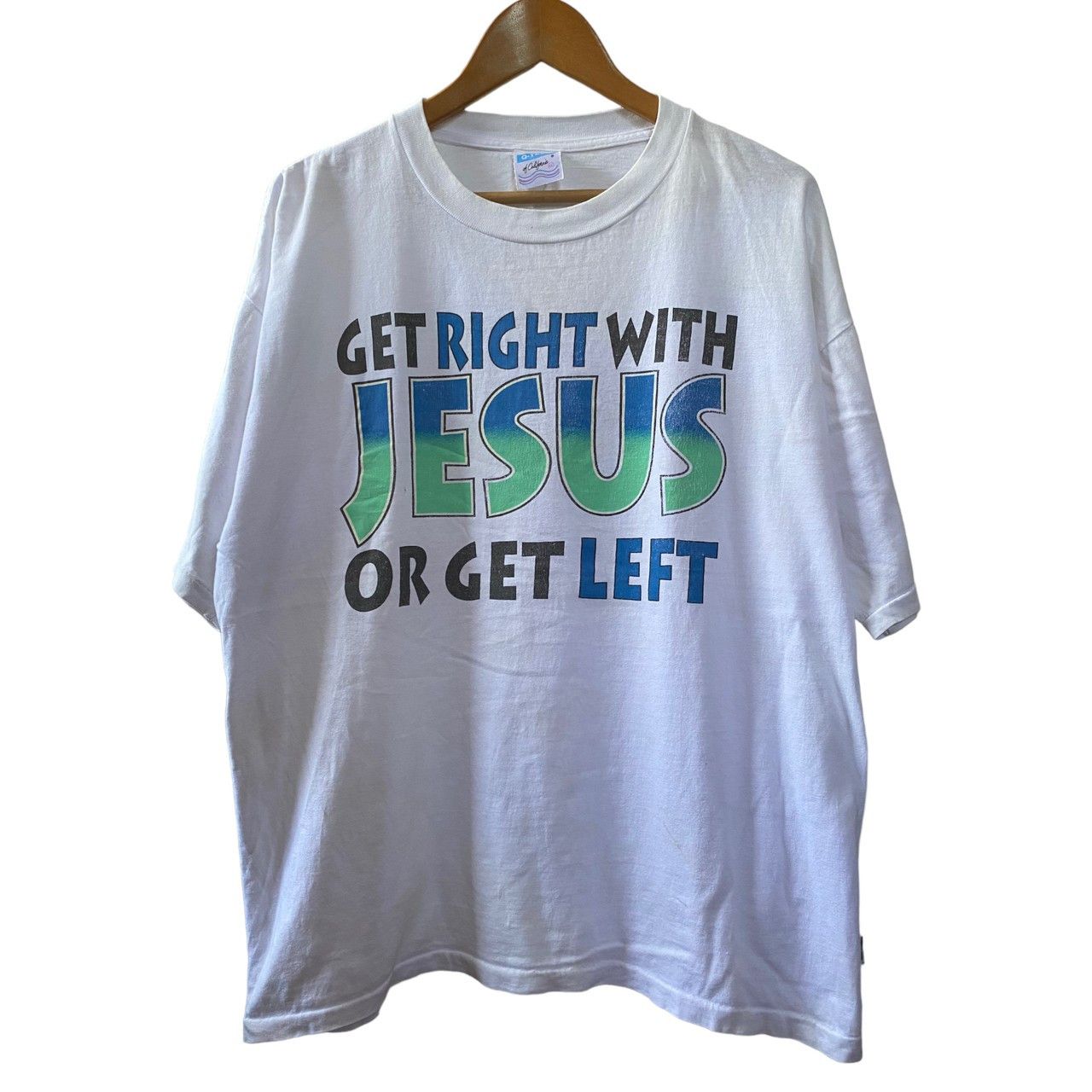 Vintage Vintage 90s Jesus Parody Get Right With Jesus Or Get Left | Grailed