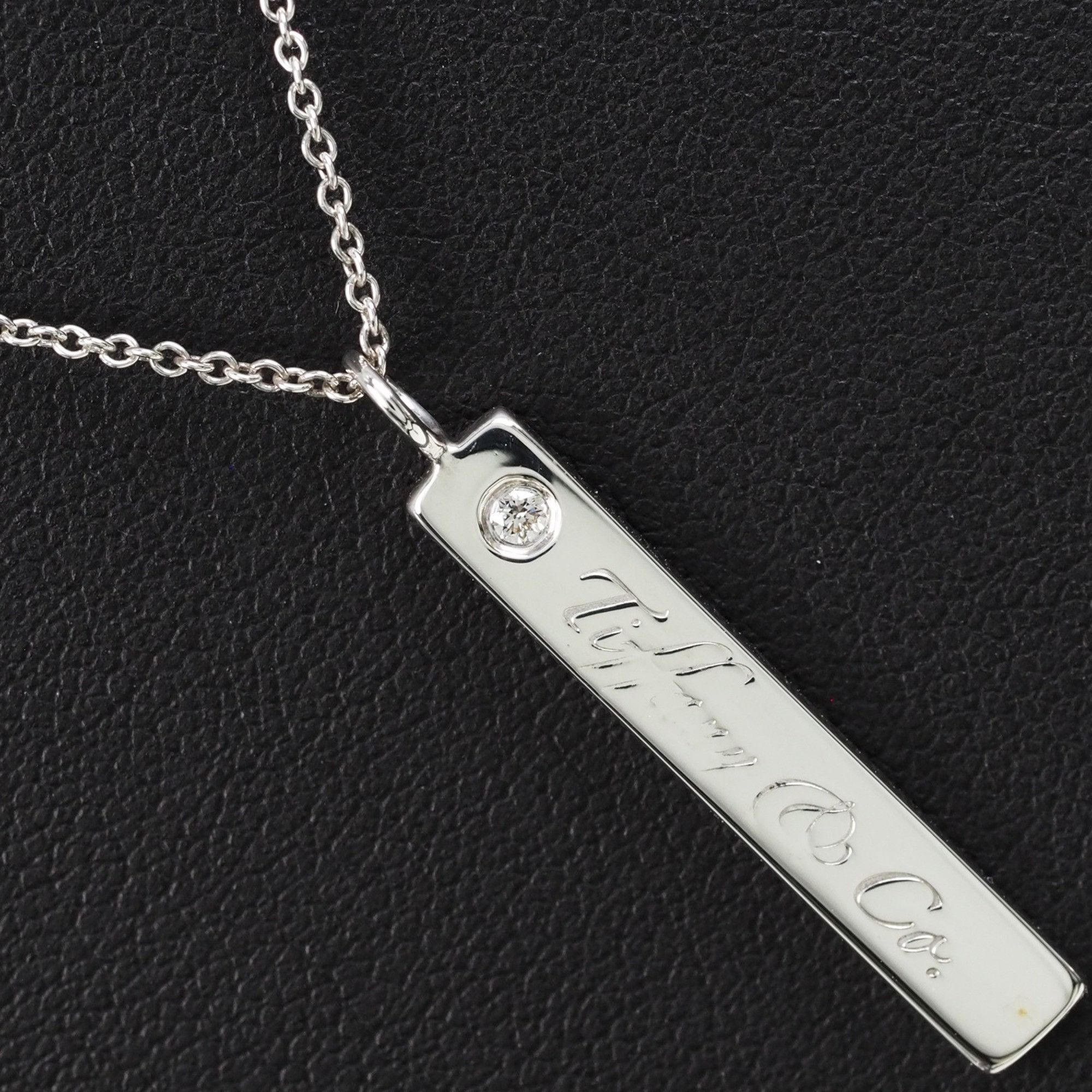 Tiffany & Co. Tiffany Notes Bar 1P Silver 925 x Diamond Women's ...