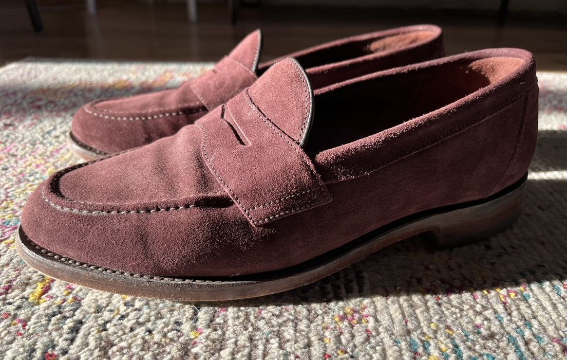 Loake Loake Eton penny loafer in suede | Grailed