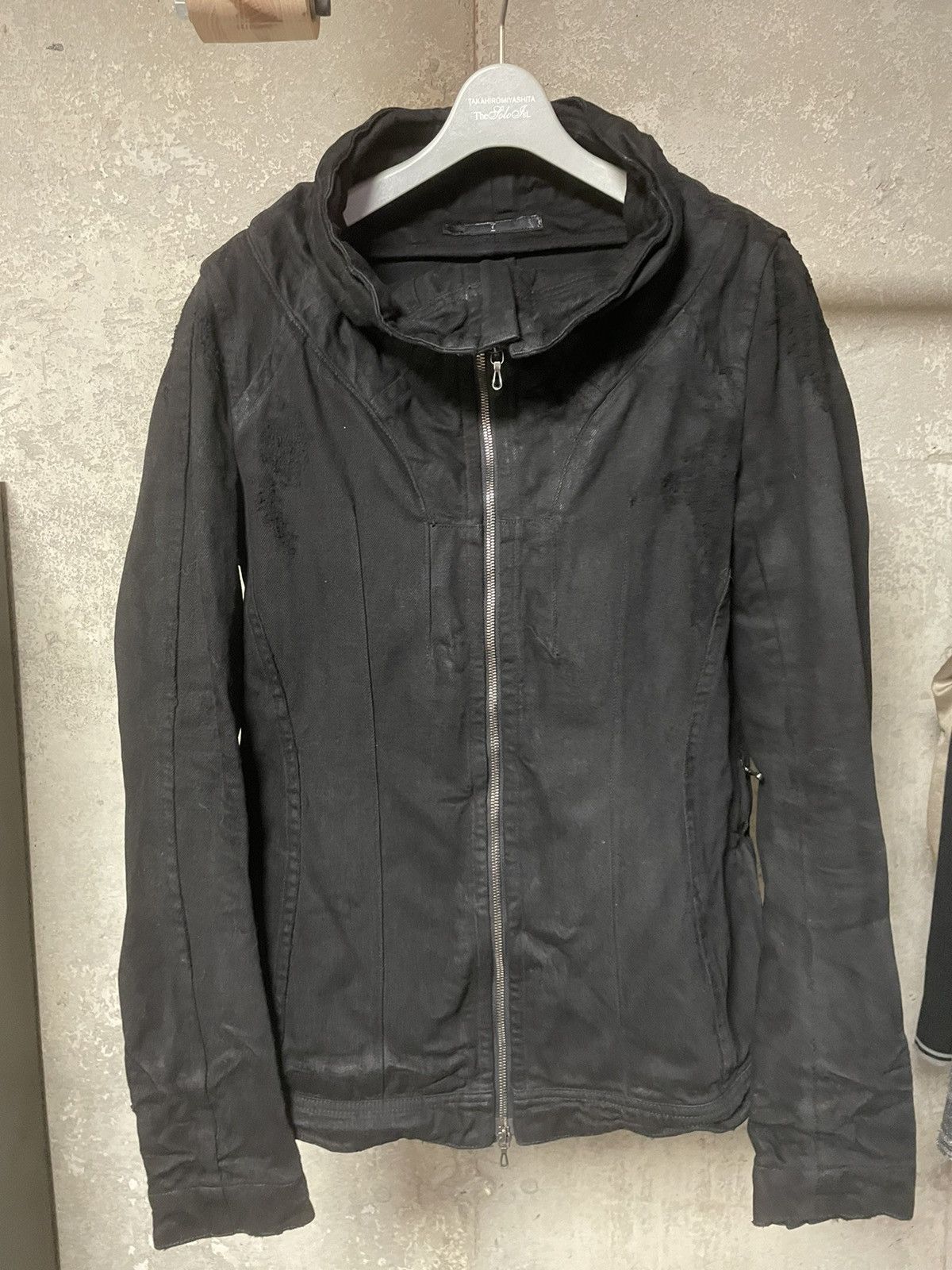 Julius Julius_7 FW10 goth_ik Denim Cowl Neck Riders Jacket | Grailed