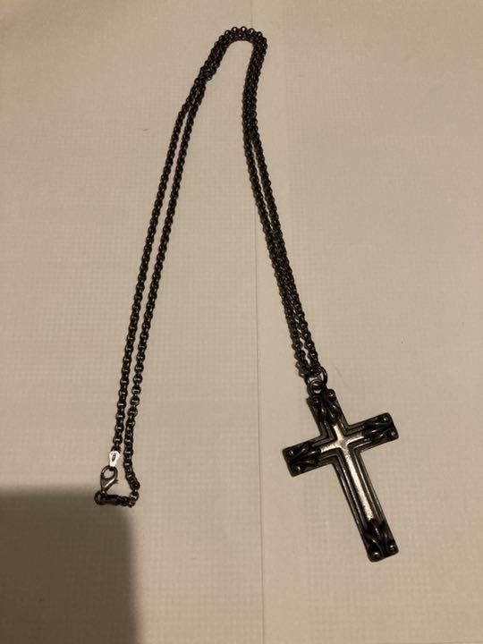 Undercover UNDERCOVER x Trash Cross Pendant Chain Necklace Black | Grailed