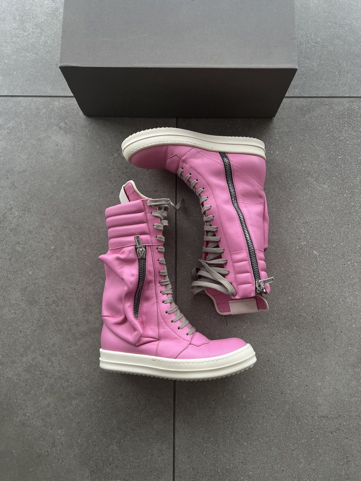 Rick Owens × Rick Owens Drkshdw GRAIL Rick Owens Cargo Basket HighTop ...