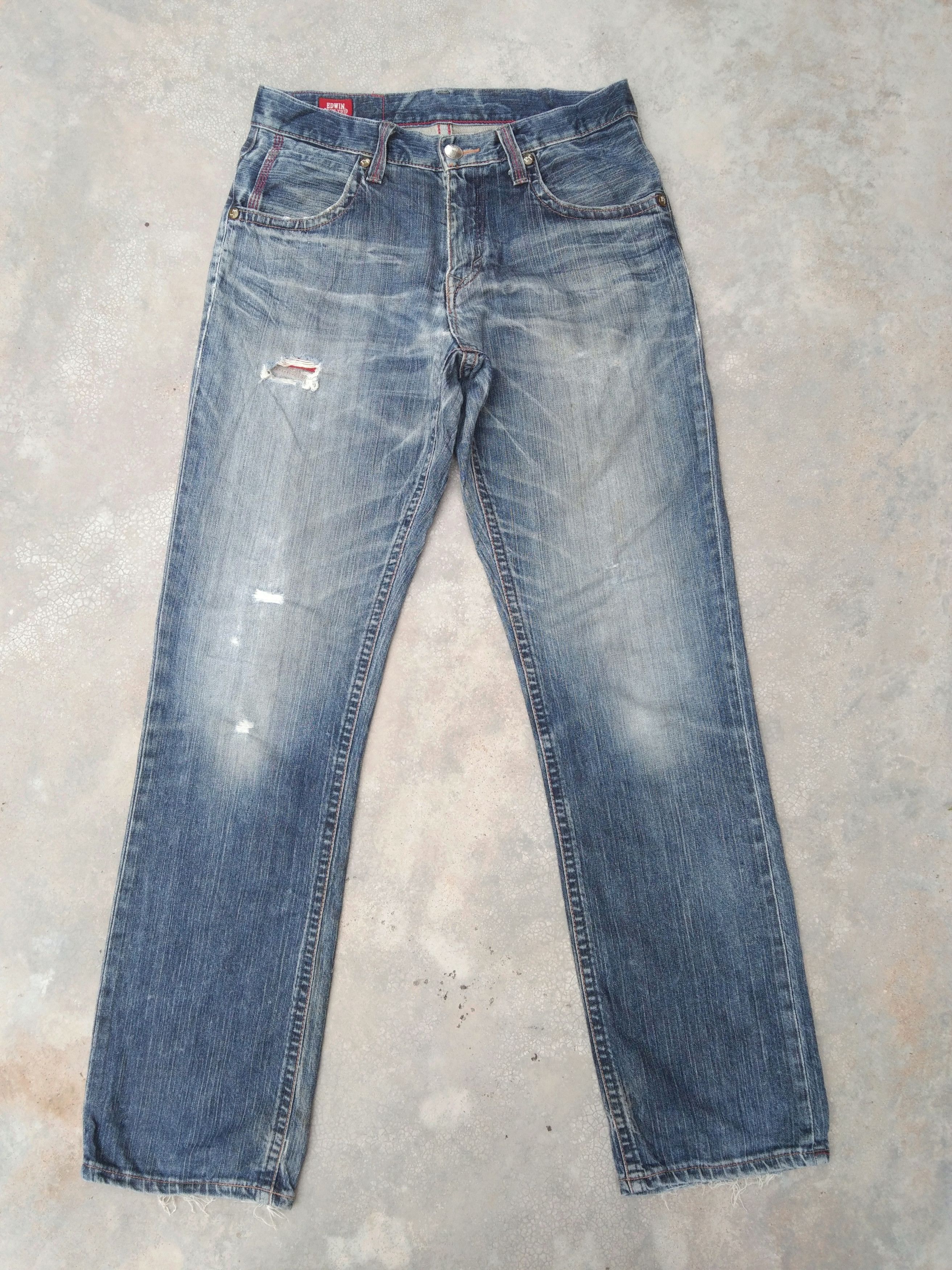 Edwin Vintage Distressed Edwin Japanese Brand Jeans 30x33 | Grailed