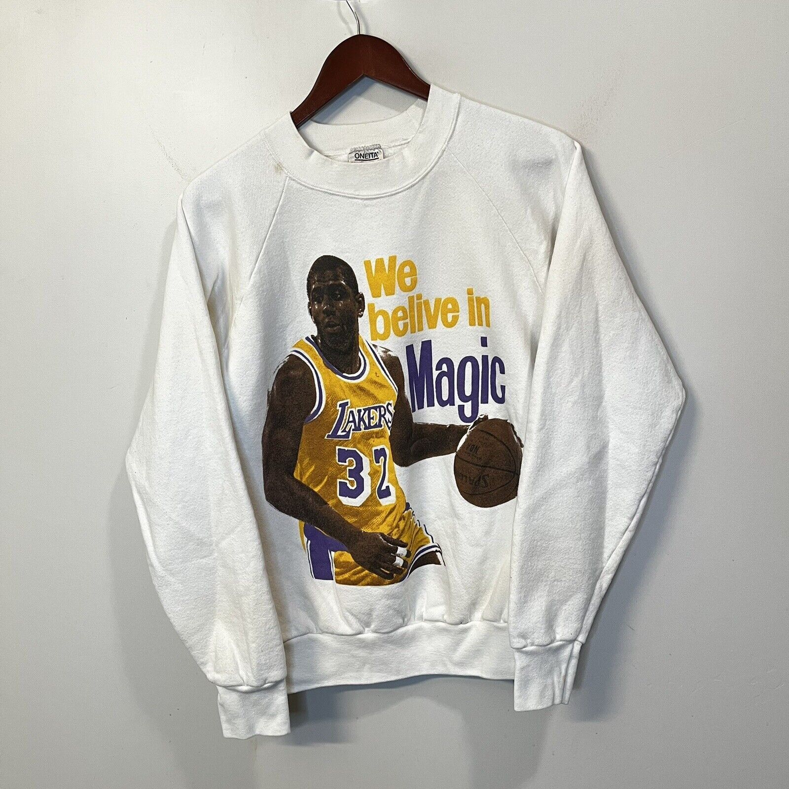 Vintage Vintage 90s We Believe In Magic Sweatshirt Magic Johnson NBA ...