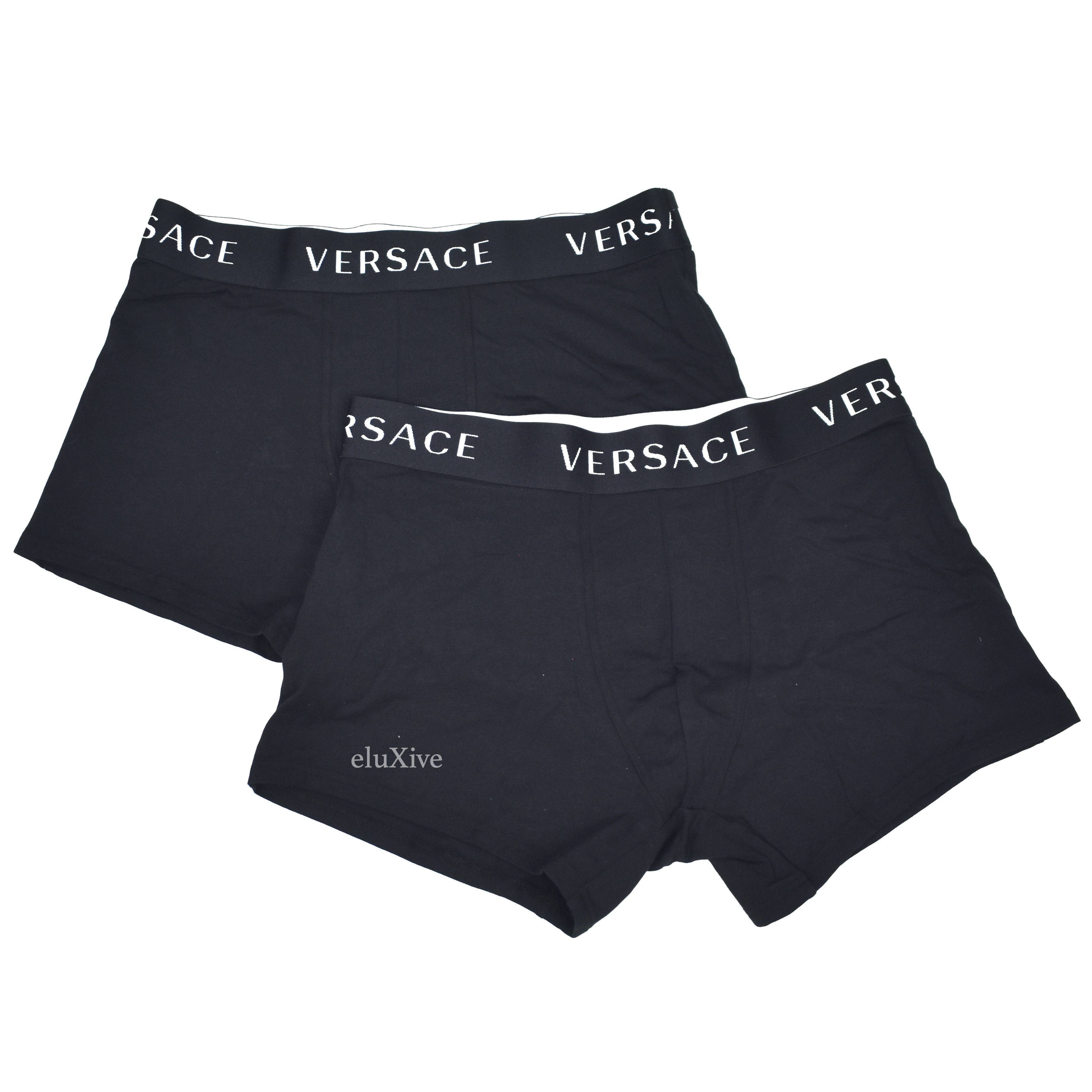 Versace Versace Black Box Logo Boxer Briefs 2 Pack DS | Grailed