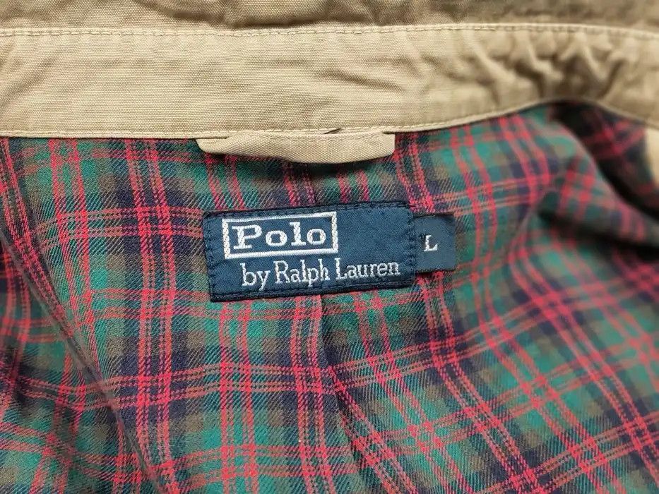 Polo Ralph Lauren × Streetwear × Vintage Vintage 90s Polo Ralph Lauren Beige Harrington Lining ...