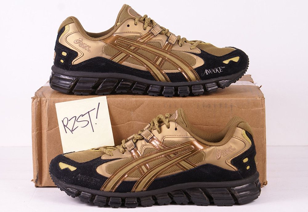 Asics × Awake 2019 Awake NY x Gel Kayano 5 360 RICH GOLD Sz 10.5 Black ...