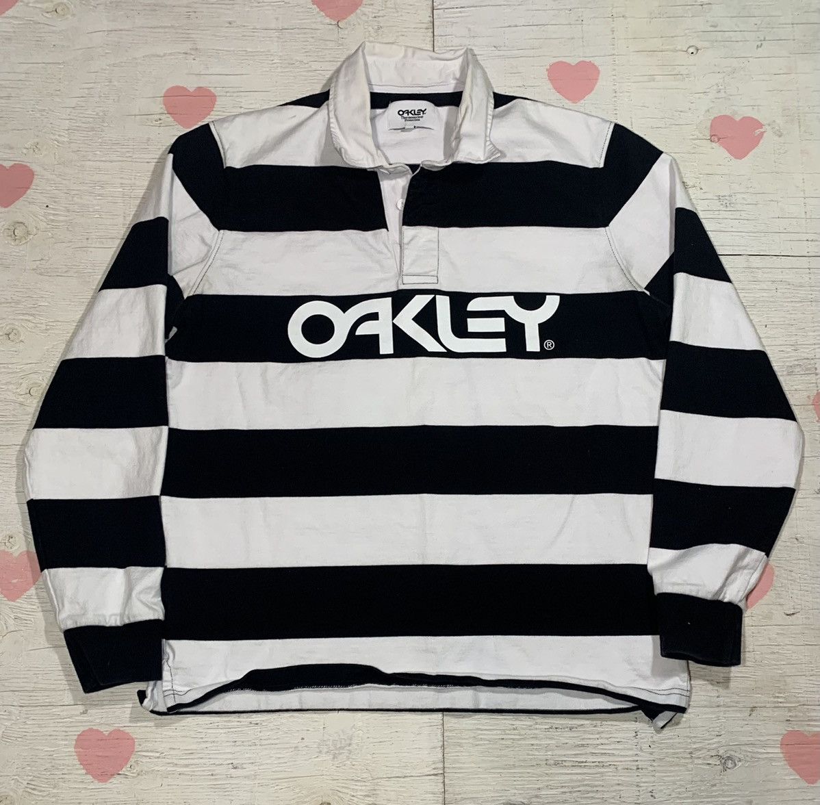 Oakley Oakley factory pilot striped rugby polo | Grailed