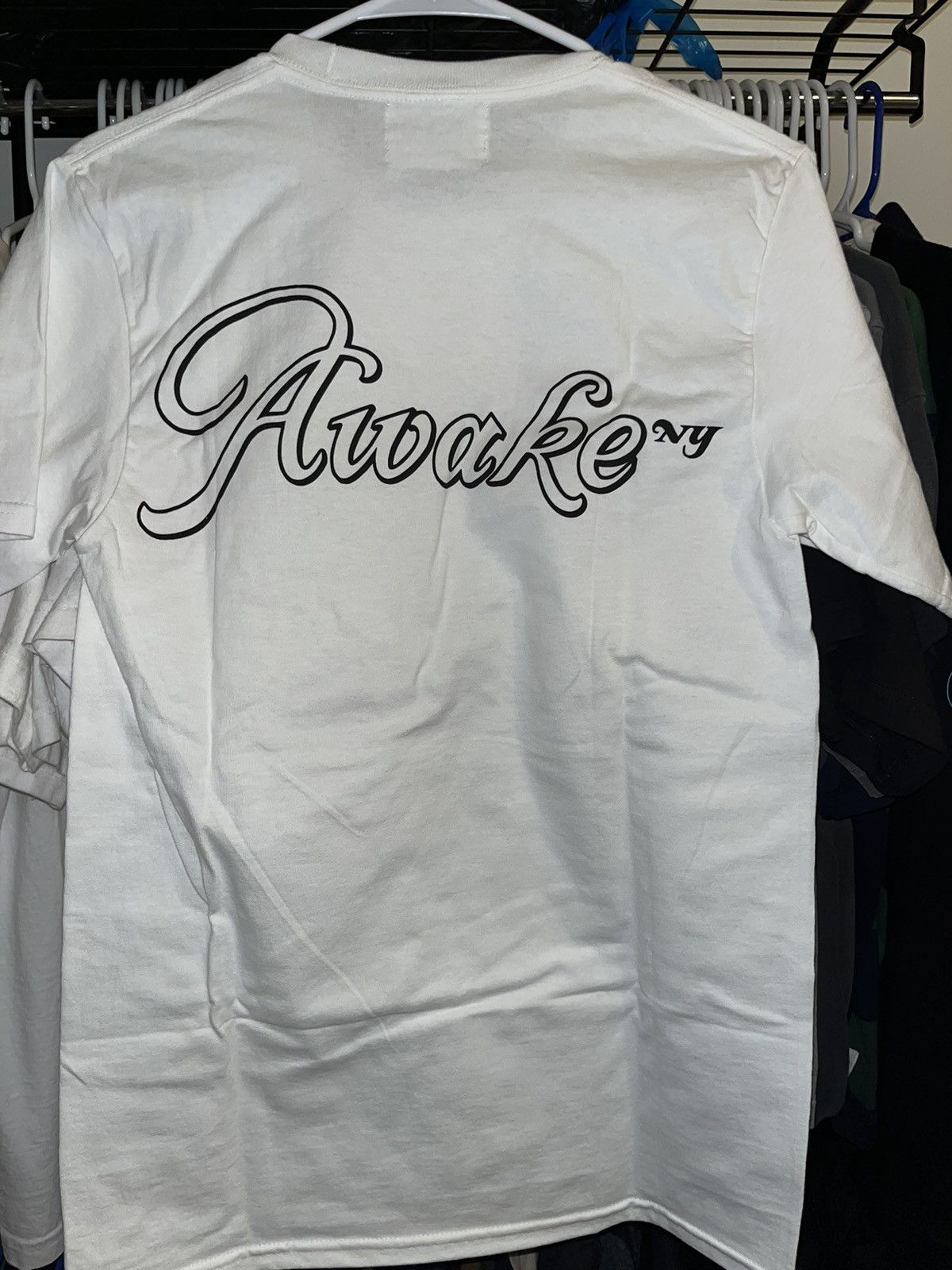 Awake Awake Cursive Logo Tee | Grailed