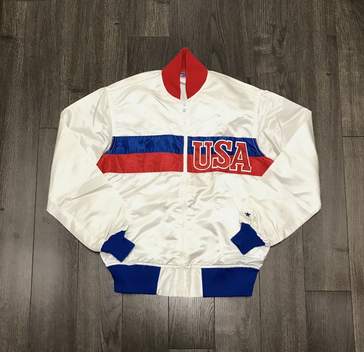 Starter × Vintage Vintage 80s USA Olympic Starter Satin Jacket | Grailed