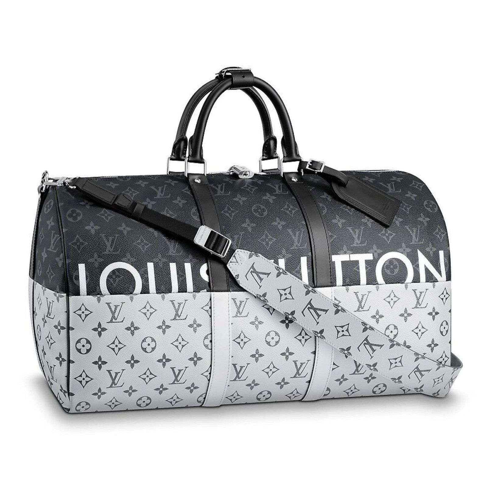 Louis Vuitton Louis Vuitton Keepall Bandouliere 50 Silver Split ...