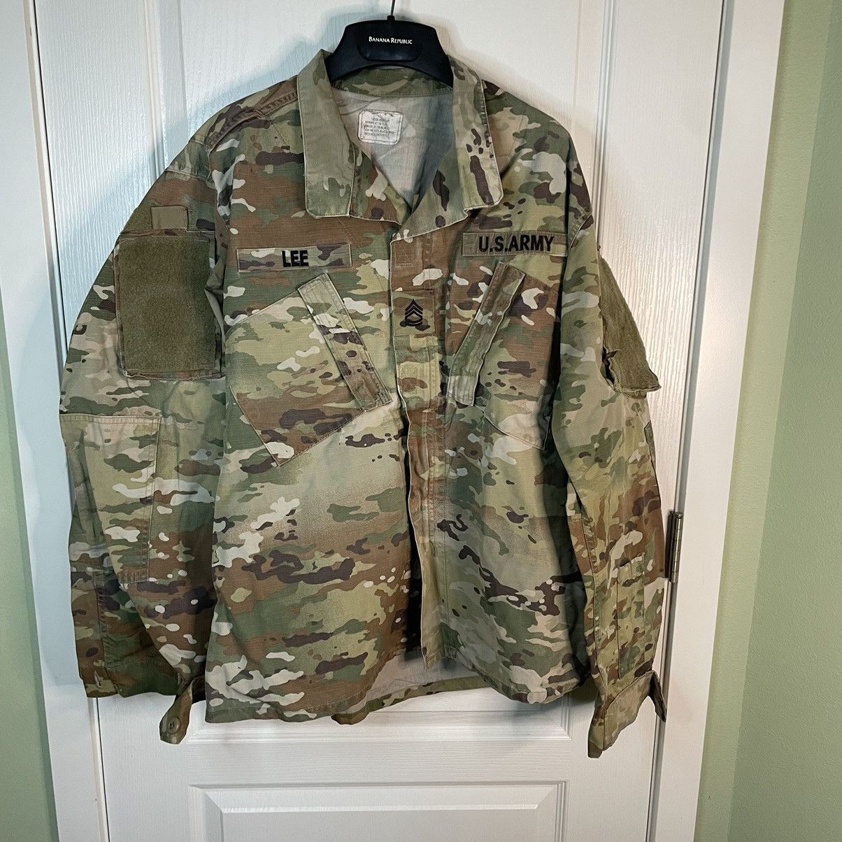 Military Coat US army combat uniform Unisex large-red woodland camo ...