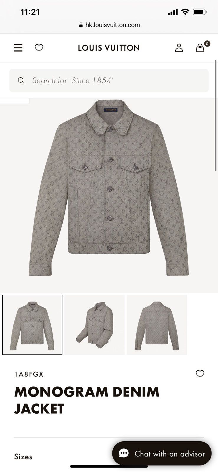 Louis Vuitton × Virgil Abloh Louis Vuitton grey monogram denim jacket ...