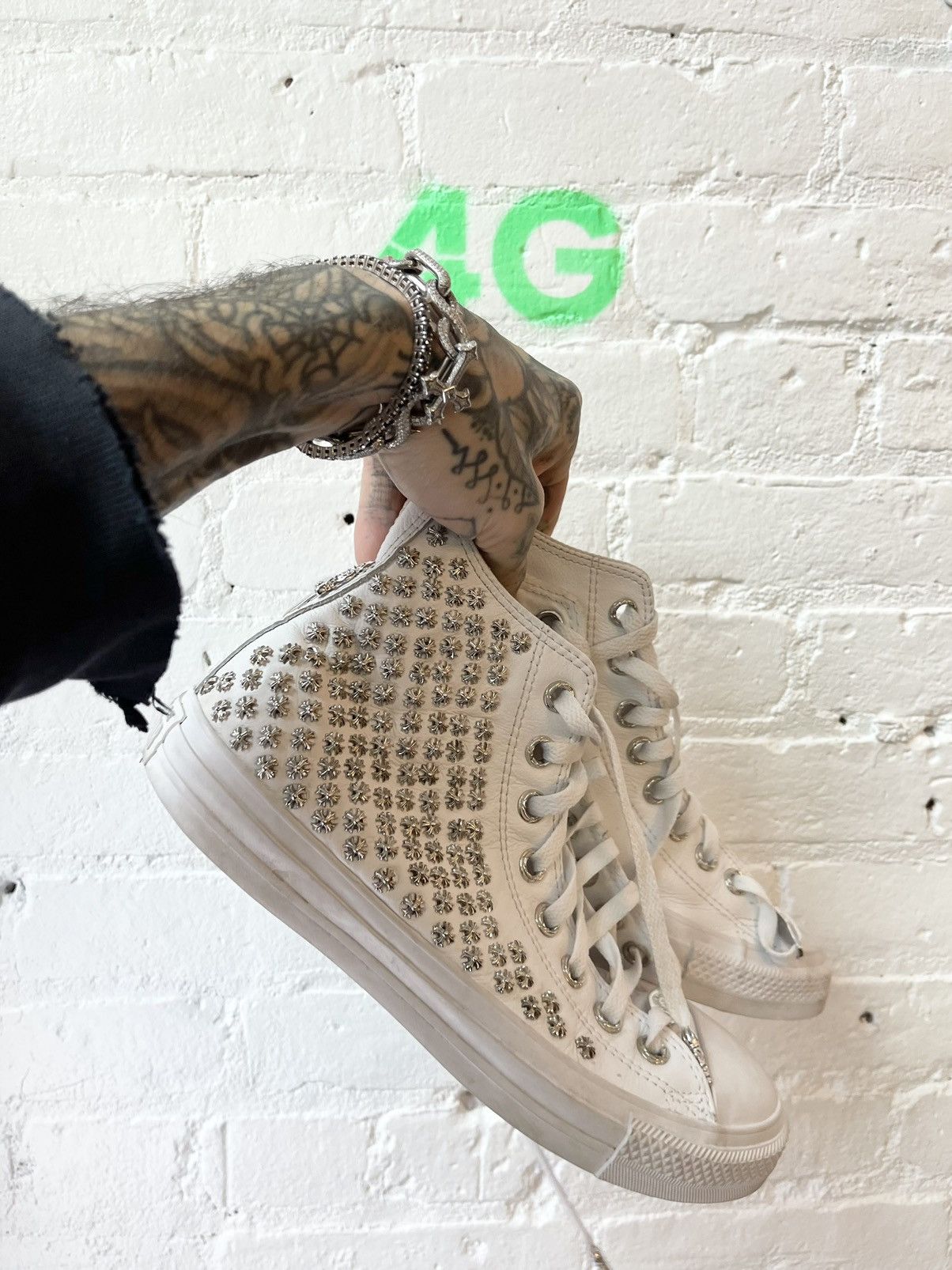 Chrome Hearts × Converse Chrome Hearts 150 STUD CONVERSE Sneakers ...