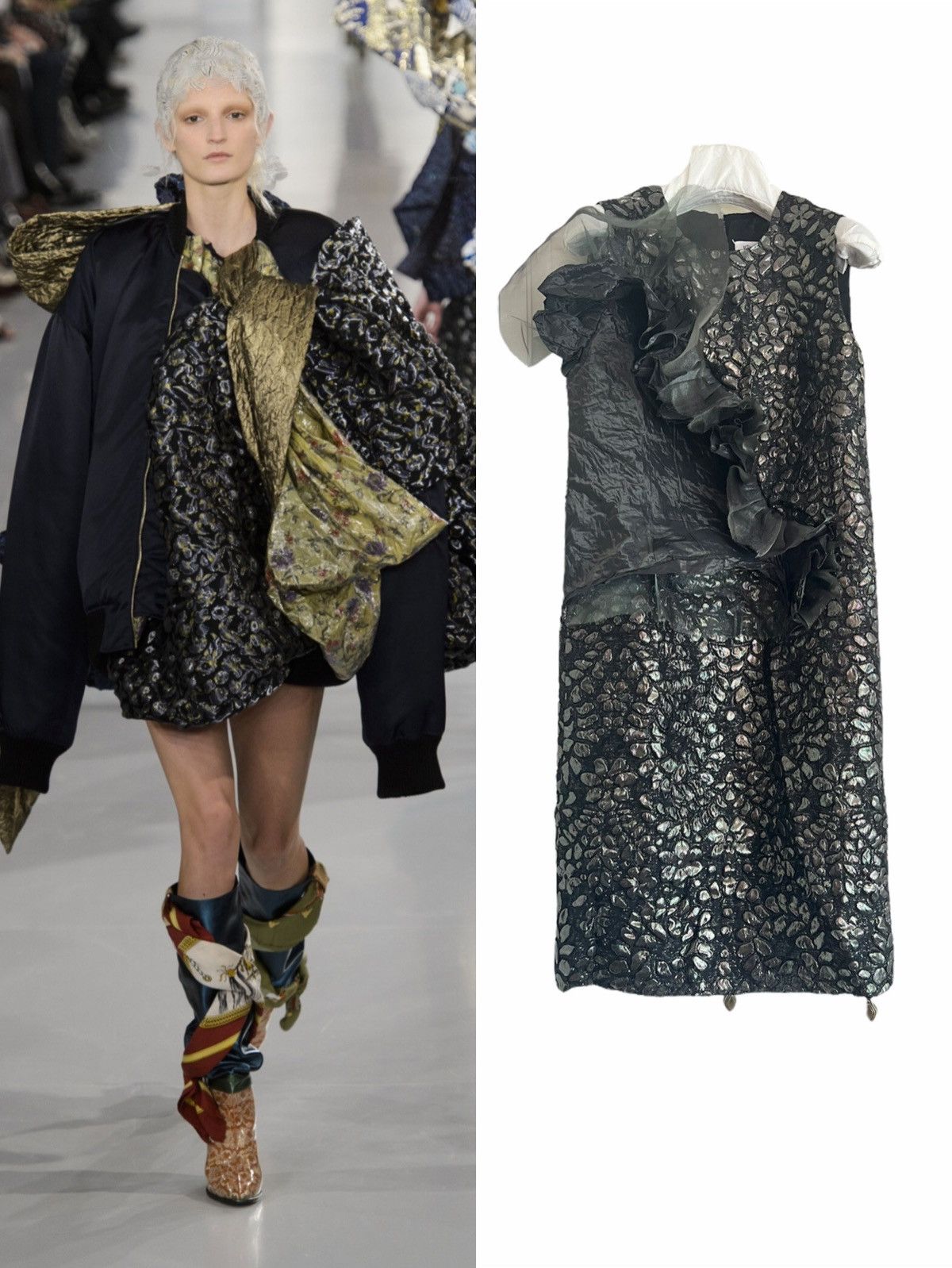Archival Clothing 🔥 Margiela 2016 RTL$2000 line 1 ruffles cocktail ...