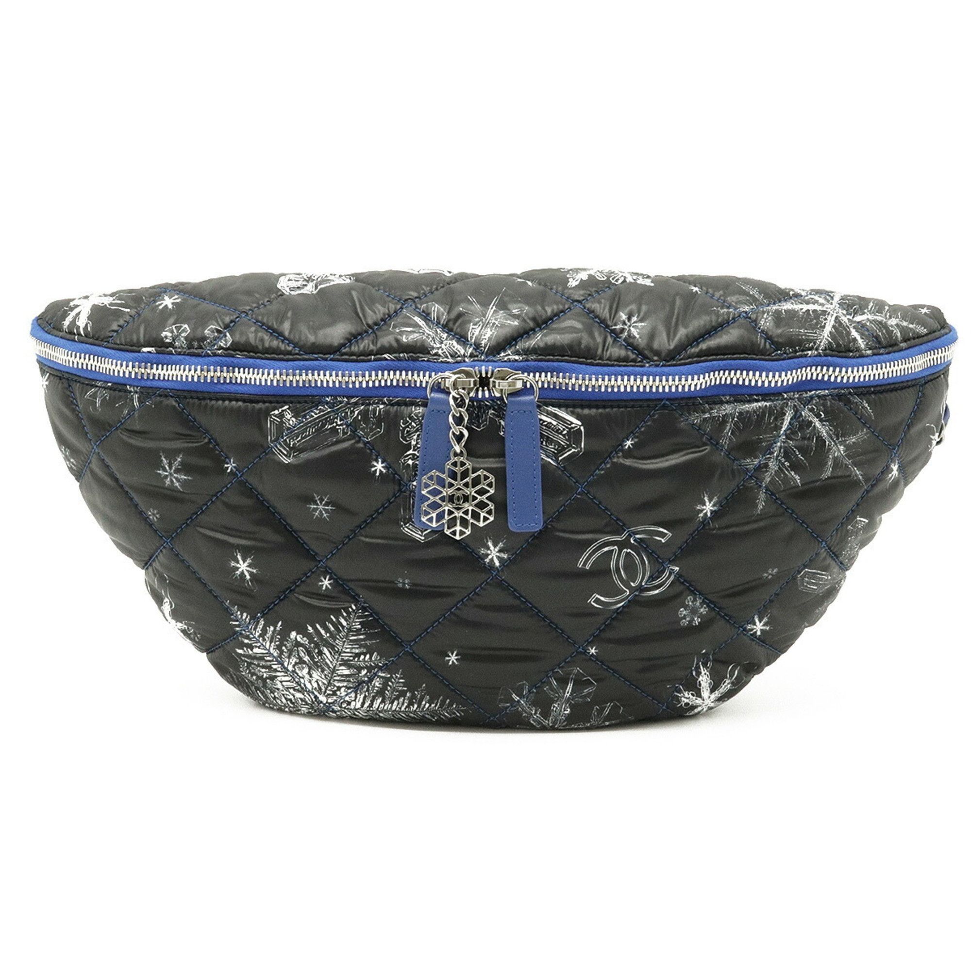 Chanel Chanel COCO NEIGE Coco Neige snow print crystal body bag waist ...