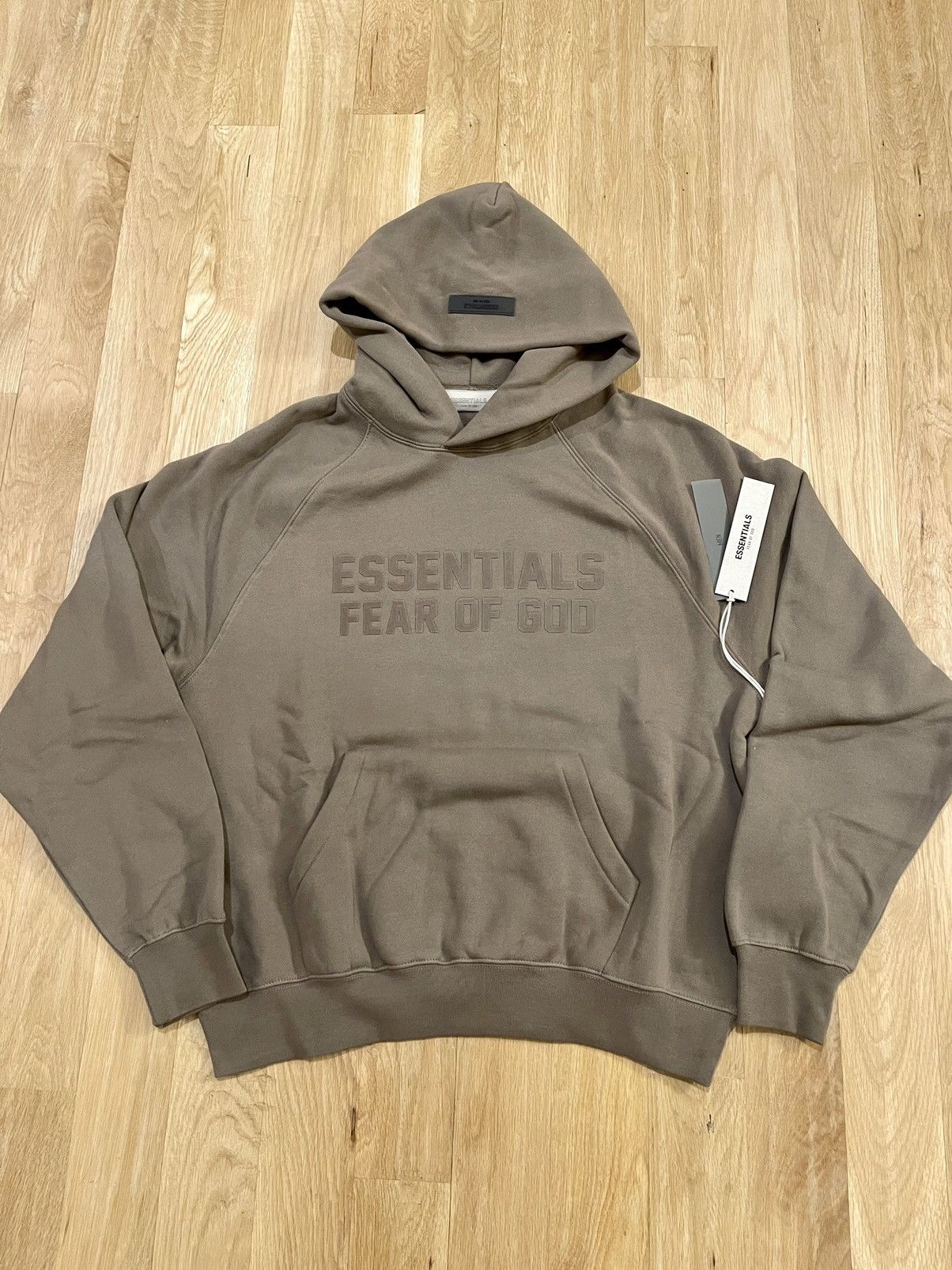 Fear of God Fear of God Essentials Hoodie Wood SS22 size XL | Grailed