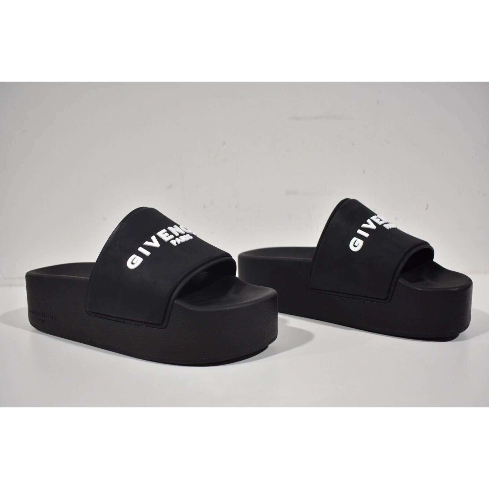 Givenchy Givenchy Pink Platform Rubber White Logo Pool Slide | Grailed