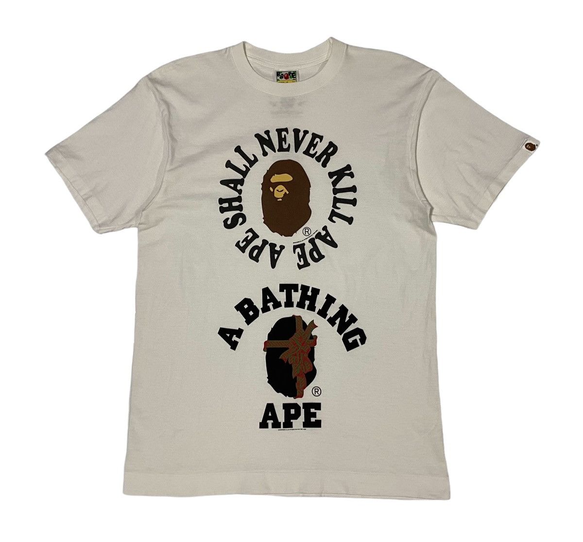 Bape A BATHING APE SHALL NEVER KILL APE TSHIRT | Grailed
