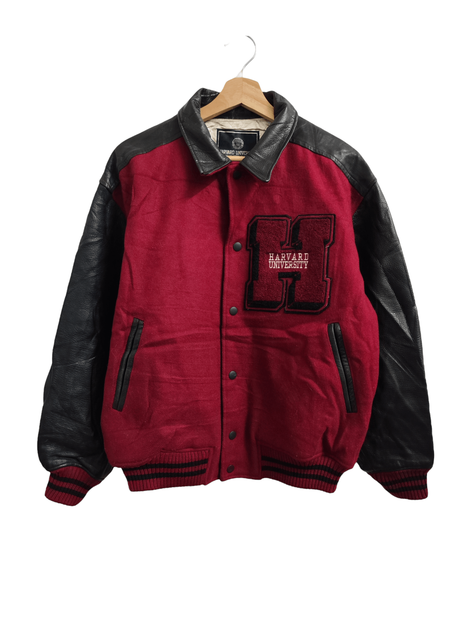American College × Harvard × Varsity Jacket Vintage Harvard University ...